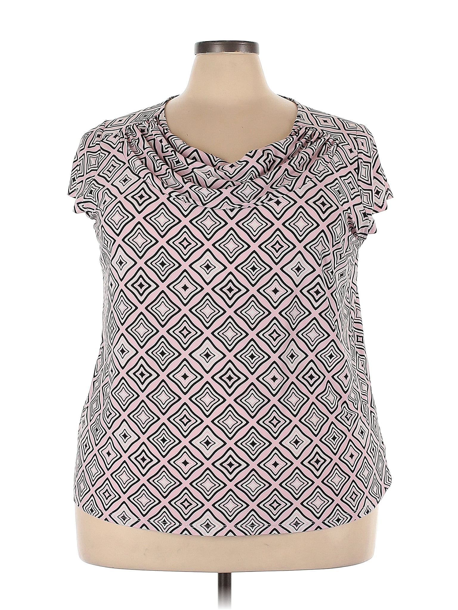 Kasper Gray Short Sleeve Blouse Size 3x Plus 69 Off Thredup