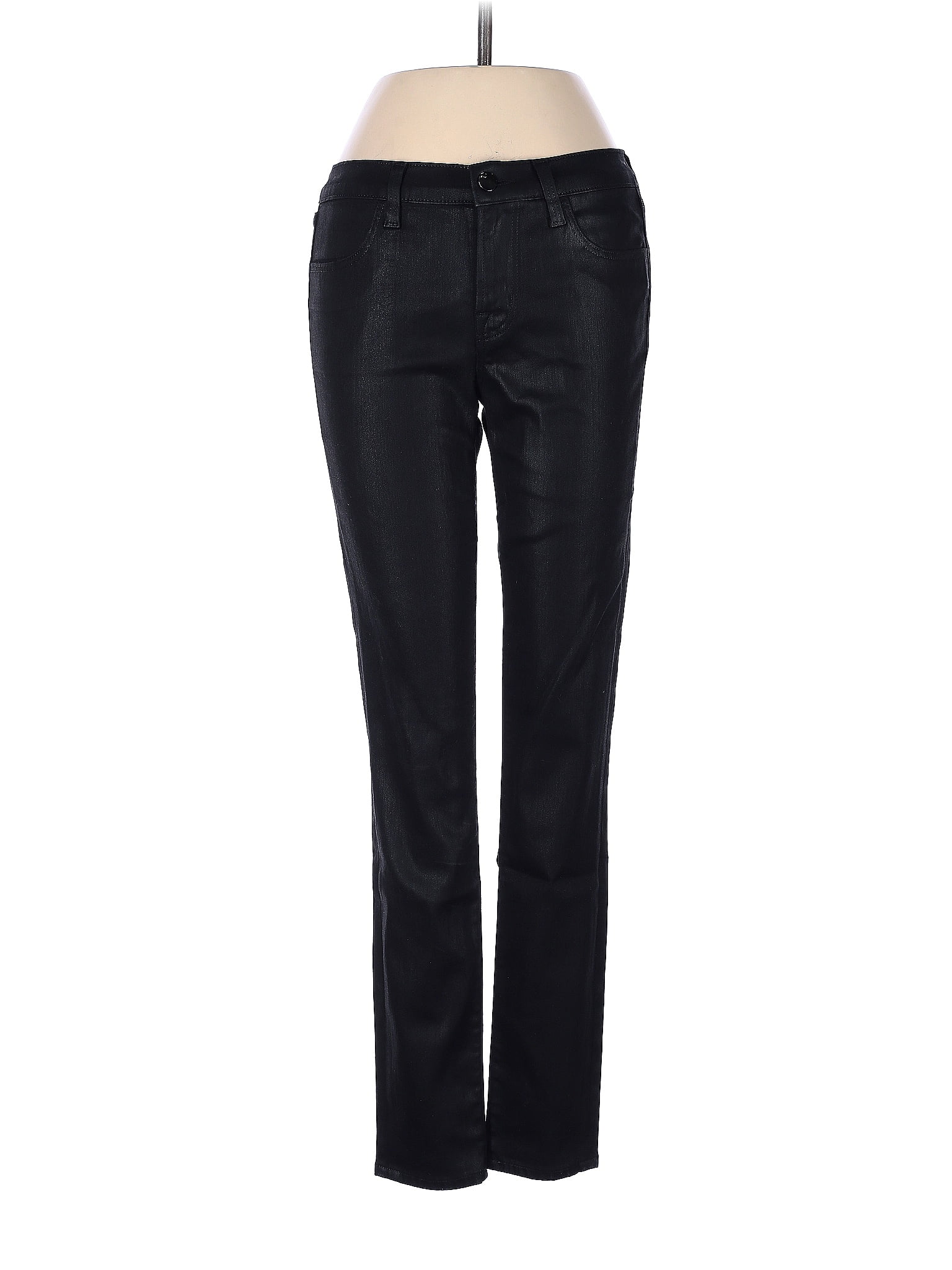 J Brand Solid Black Faux Leather Pants 26 Waist - 83% off | thredUP