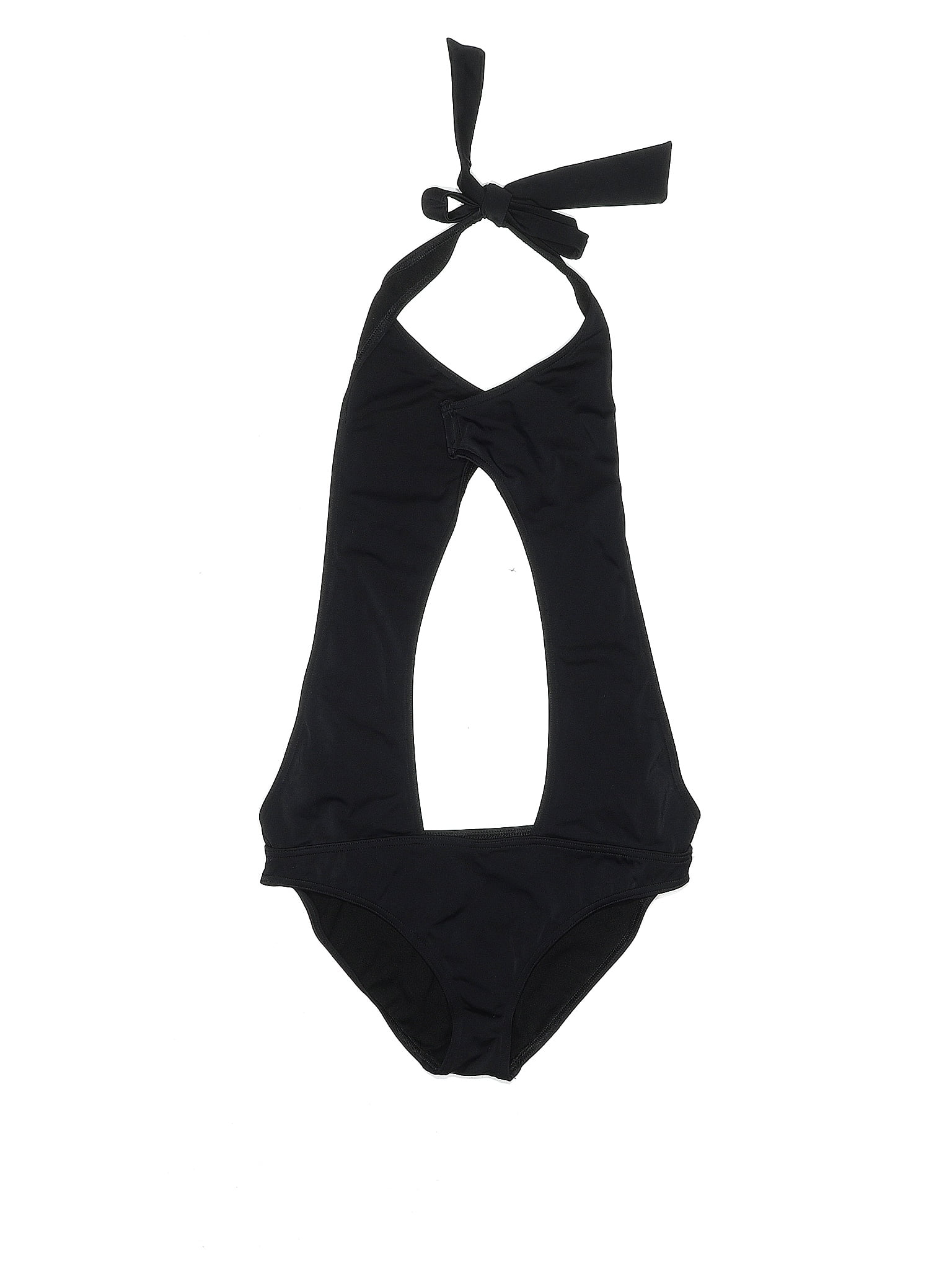 Asos Solid Black One Piece Swimsuit Size 6 56 Off Thredup