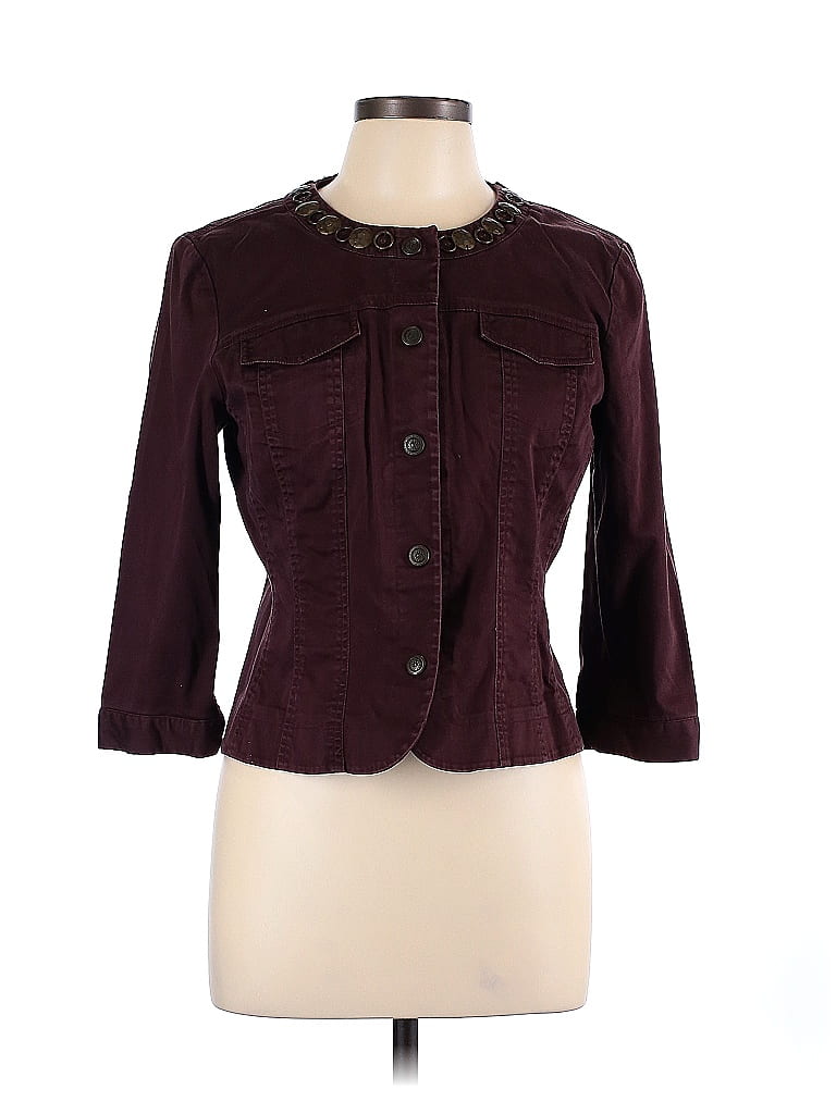Assorted Brands Solid Burgundy Jacket Size 12 - 65% off | thredUP