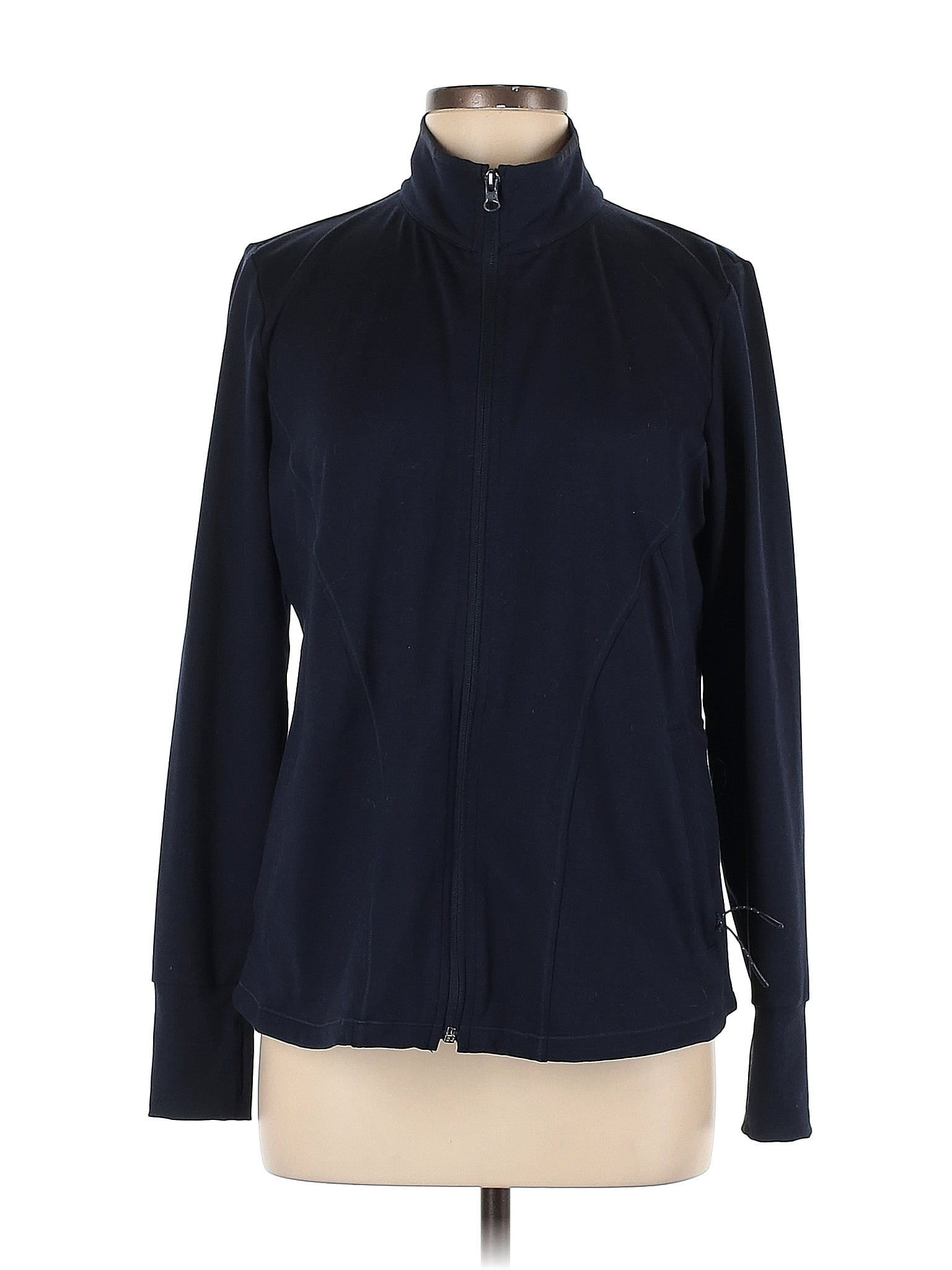 T by Talbots Solid Navy Blue Track Jacket Size M - 72% off | thredUP