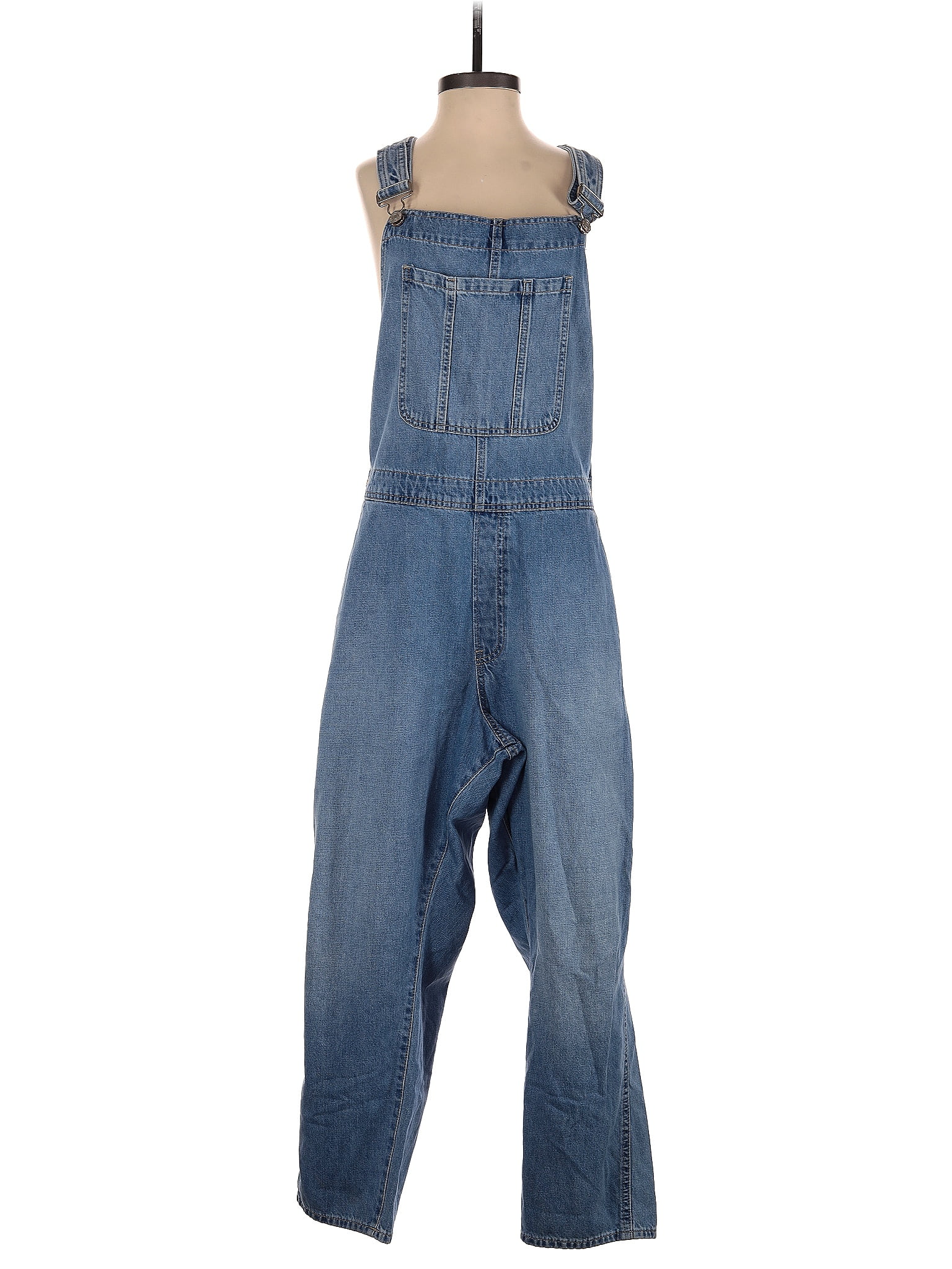 Gap 100% Cotton Solid Blue Overalls Size XL - 53% off | thredUP