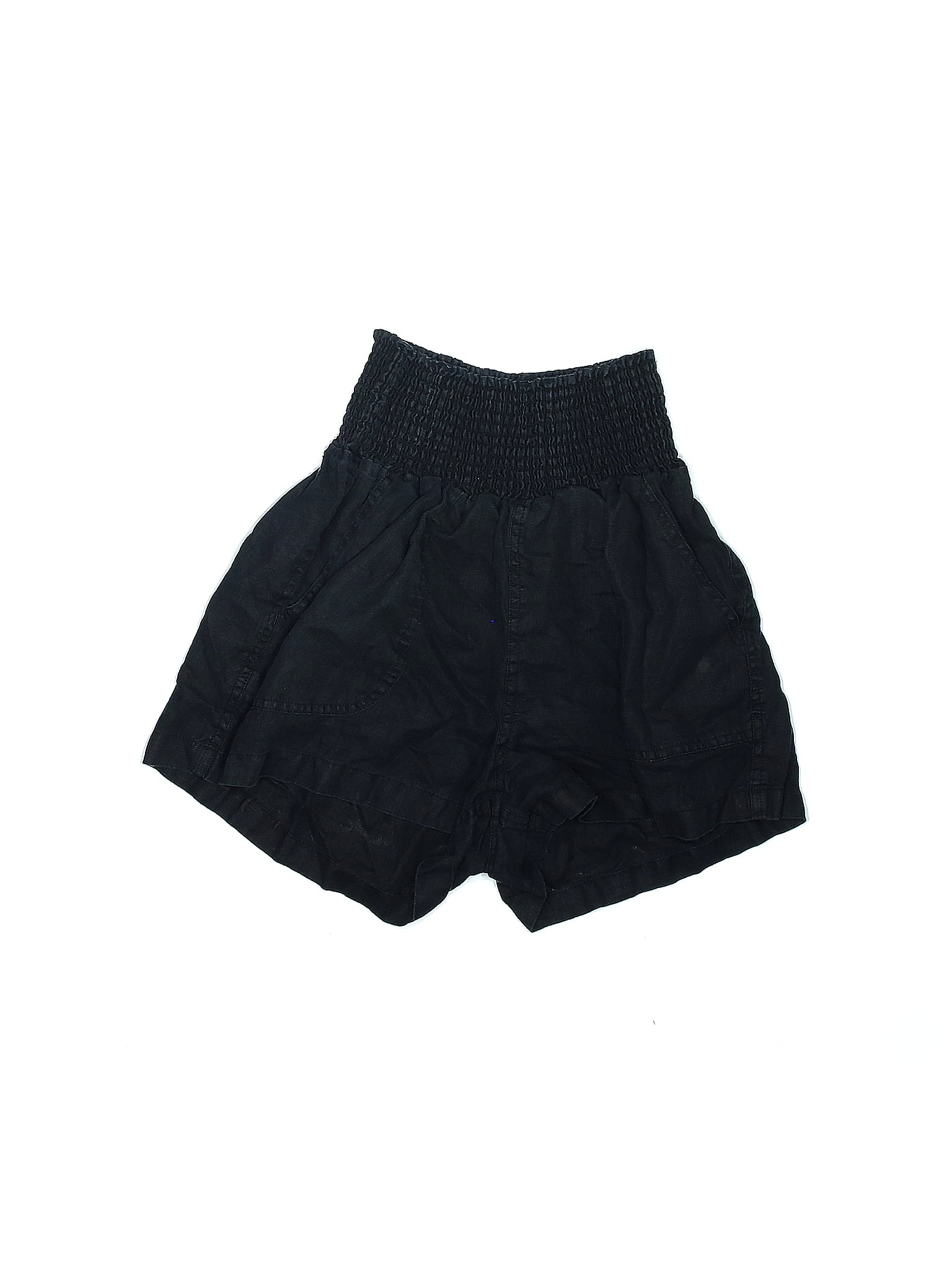 Quince 100% Linen Solid Black Shorts Size M - 52% off | thredUP