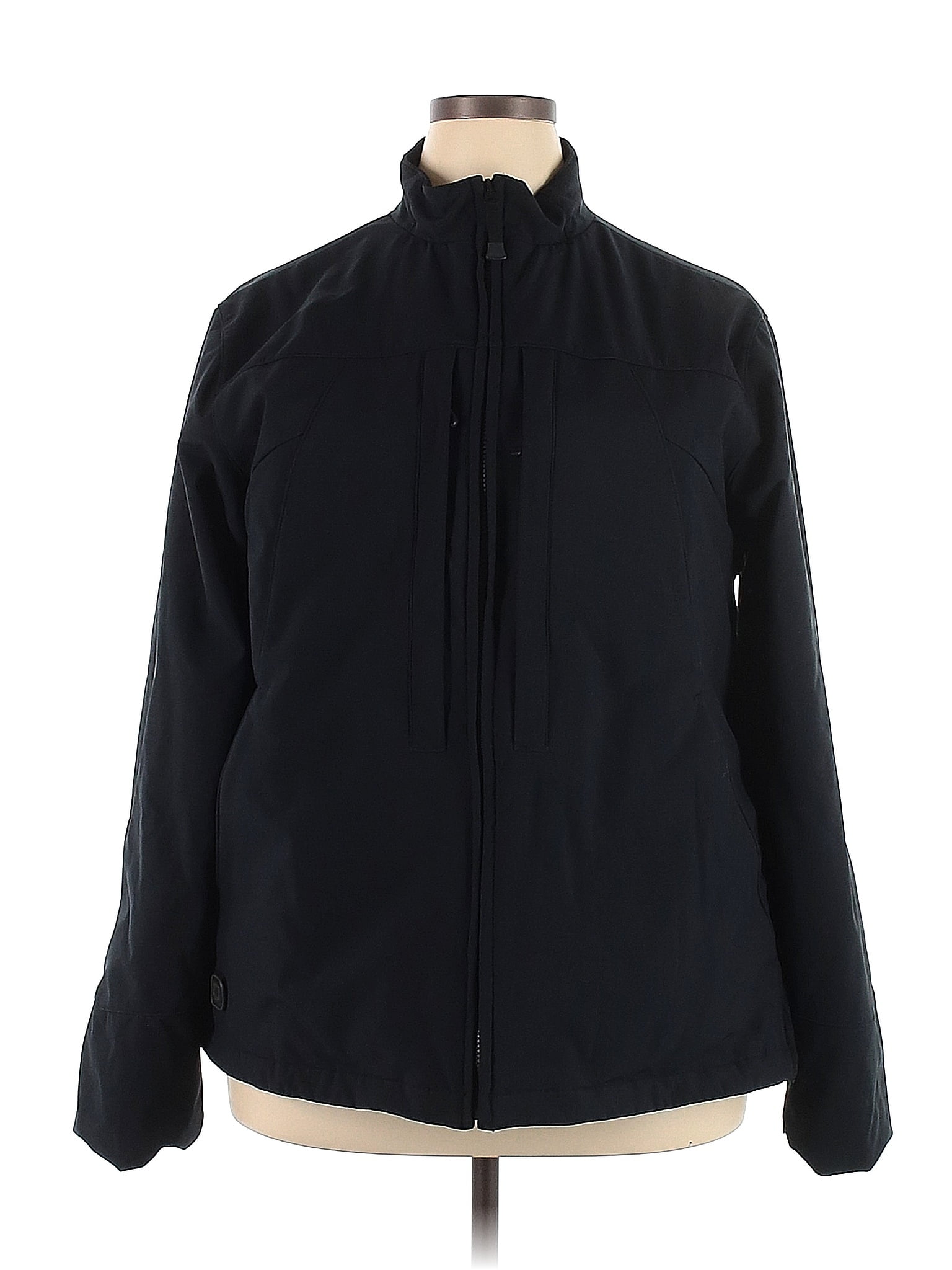 Assorted Brands 100% Polyester Solid Black Track Jacket Size 2X (Plus) - 59% off | ThredUp