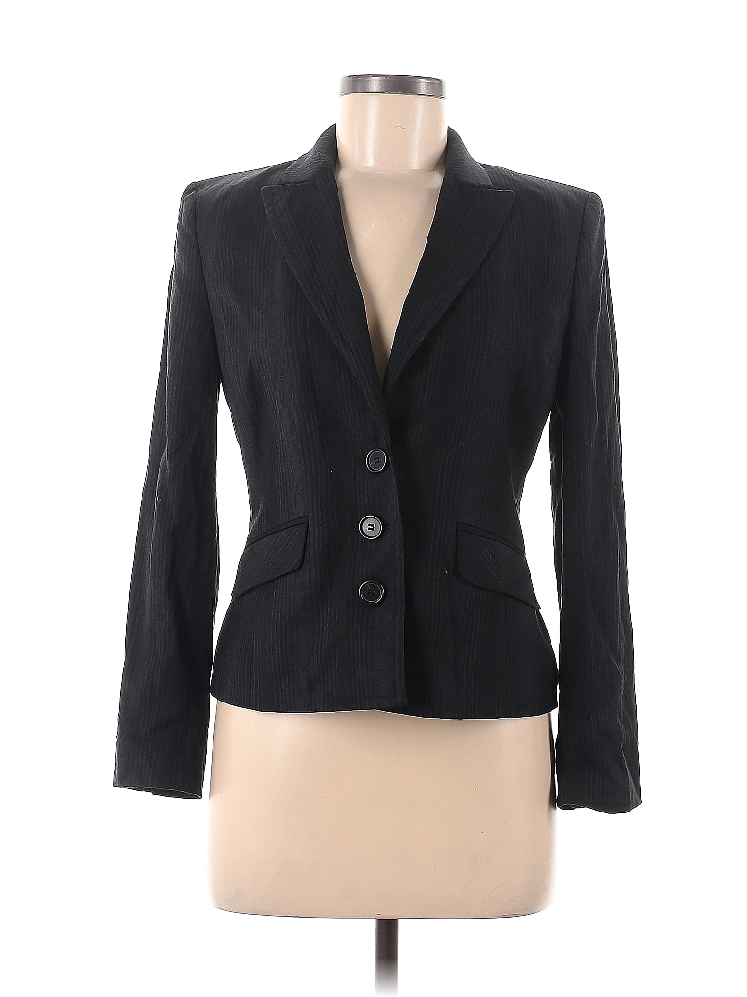 Ann Taylor 100% Virgin Wool Solid Black Wool Blazer Size 6 (Petite) - 81% off | ThredUp