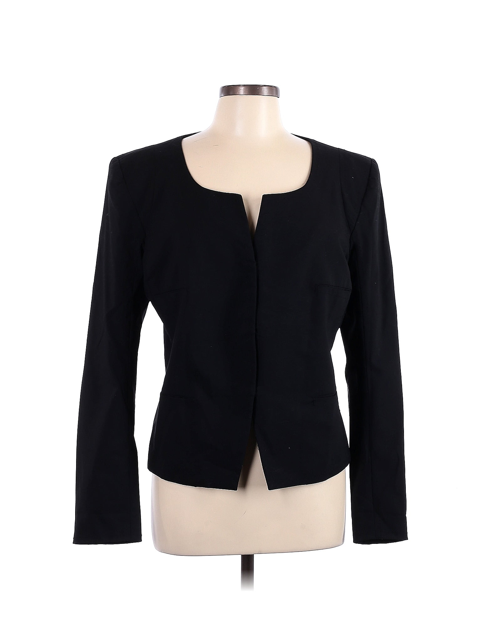 Leon Max Solid Black Wool Blazer Size 12 - 81% off | thredUP