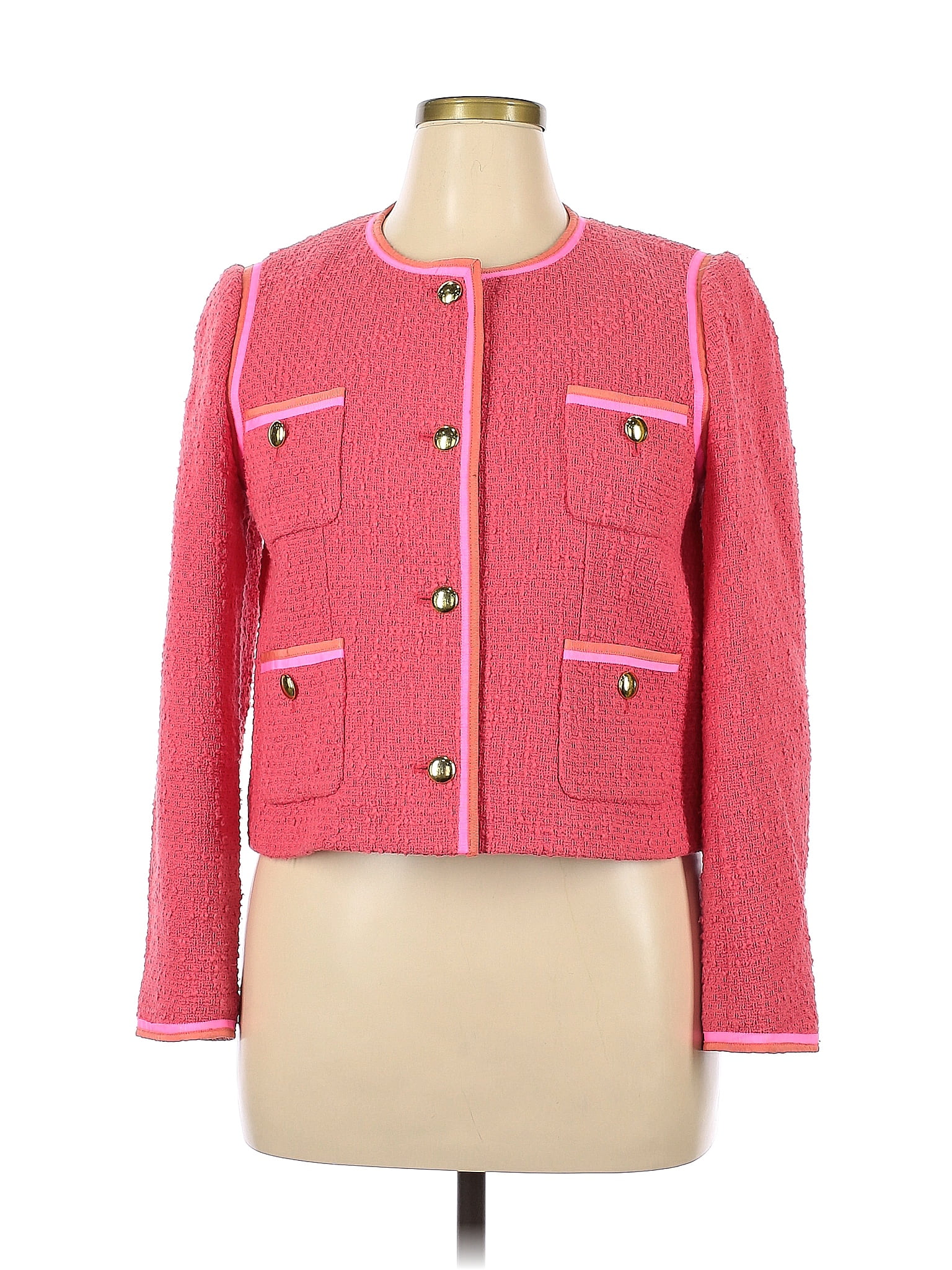 J.Crew 100% Cotton Solid Pink Jacket Size 16 - 72% off | thredUP