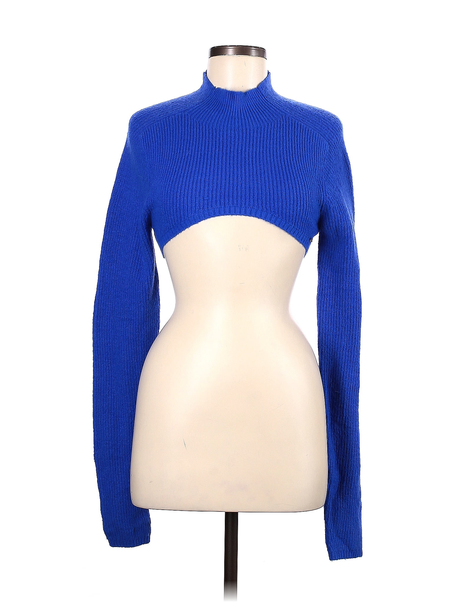 Savage X Fenty Color Block Solid Sapphire Blue Turtleneck Sweater Size ...