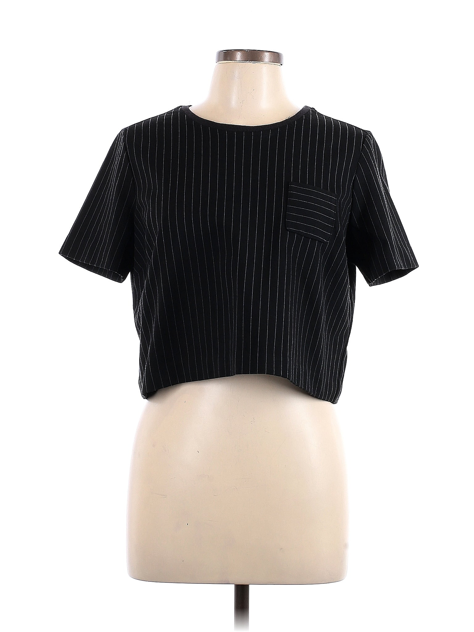 metaphor Stripes Black Short Sleeve T-Shirt Size L - 46% off | thredUP