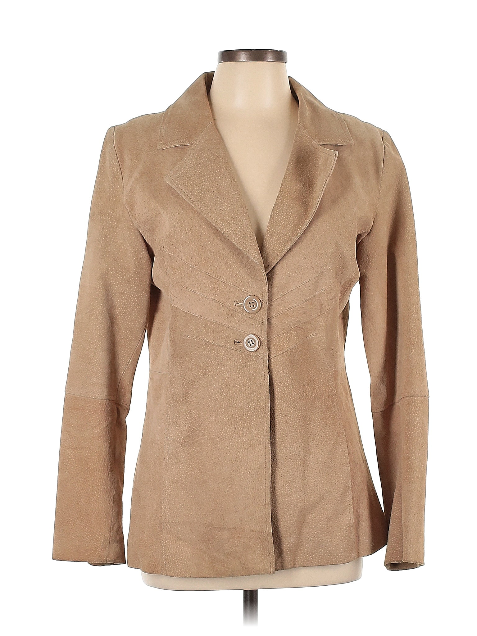 Marcelle Renee 100% Leather Solid Tan Leather Jacket Size L - 77% off ...