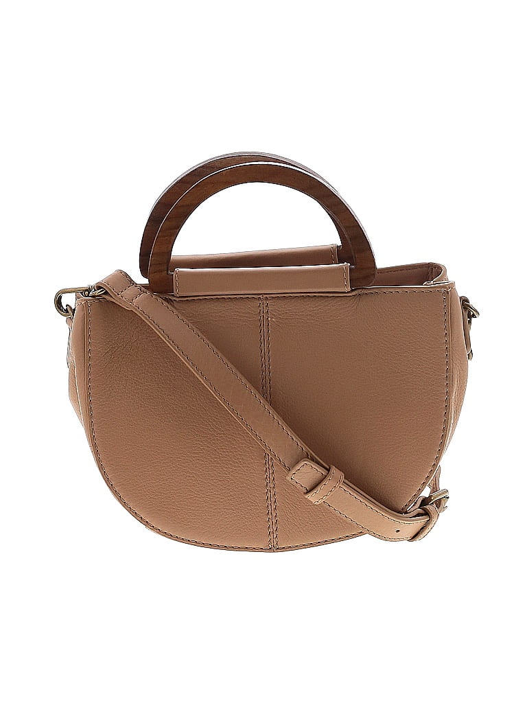 RACHEL Rachel Roy 100% Leather Solid Brown Tan Leather Satchel One Size ...