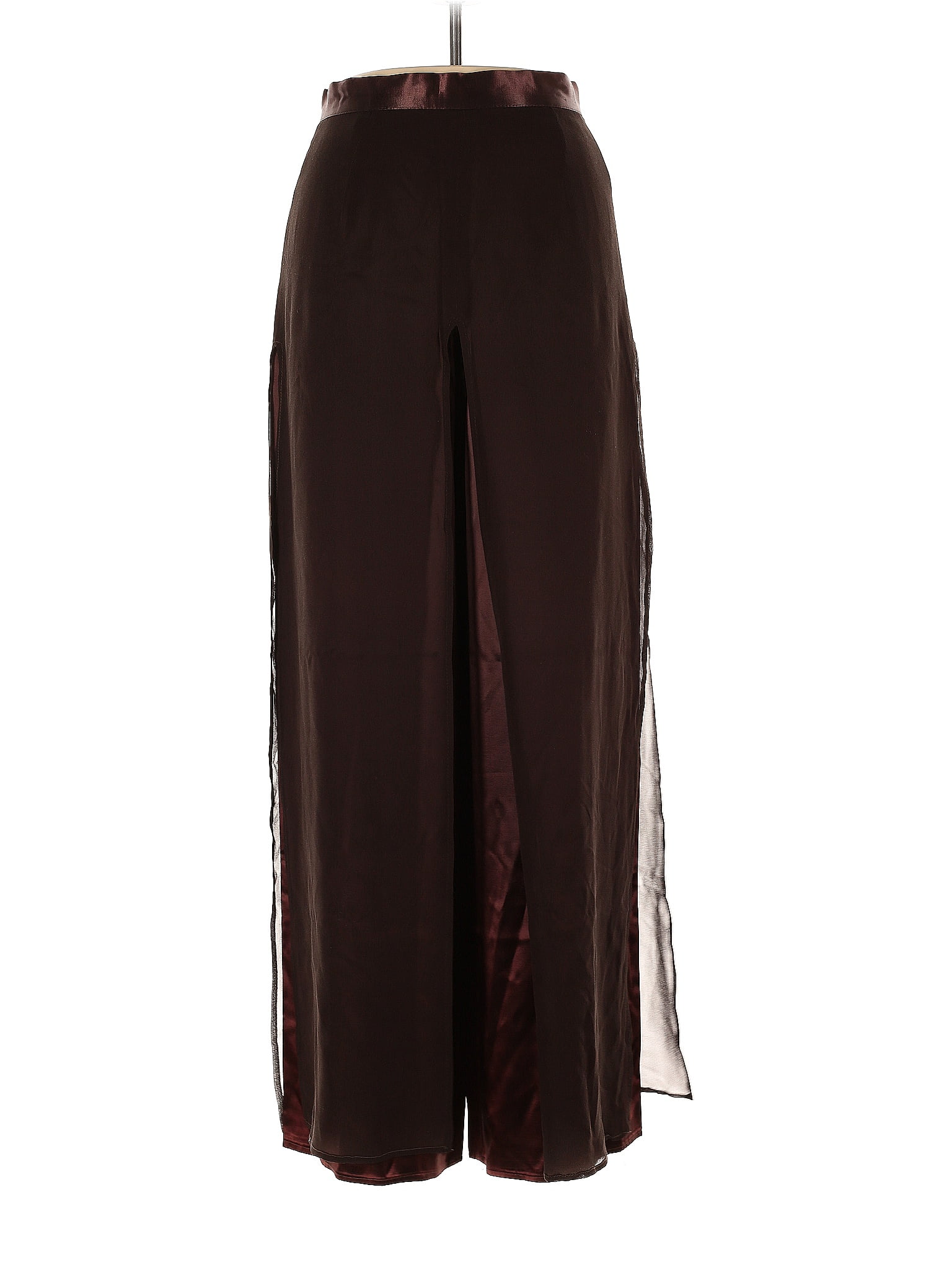 Cache 100% Silk Solid Brown Silk Pants Size 8 - 74% off | thredUP
