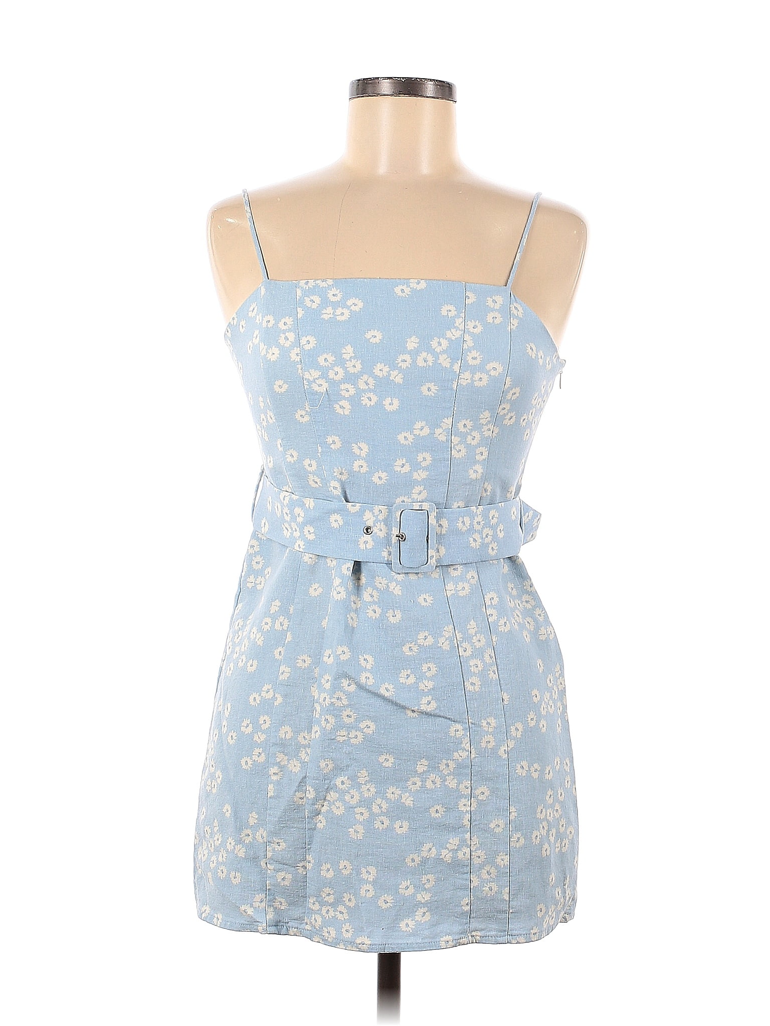 Zara Floral Blue Casual Dress Size M 34 Off Thredup