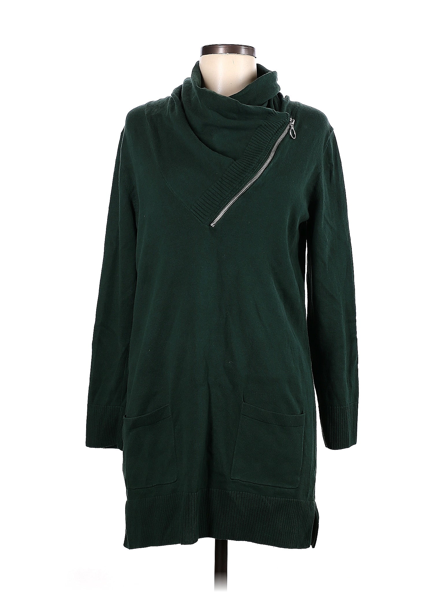 Eight Eight Eight 100 Cotton Solid Green Casual Dress Size M 68 Off