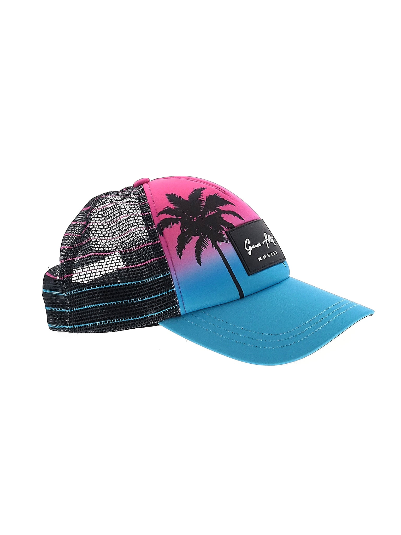 Assorted Brands 100% Cotton Color Block Multi Color Blue Baseball Cap ...