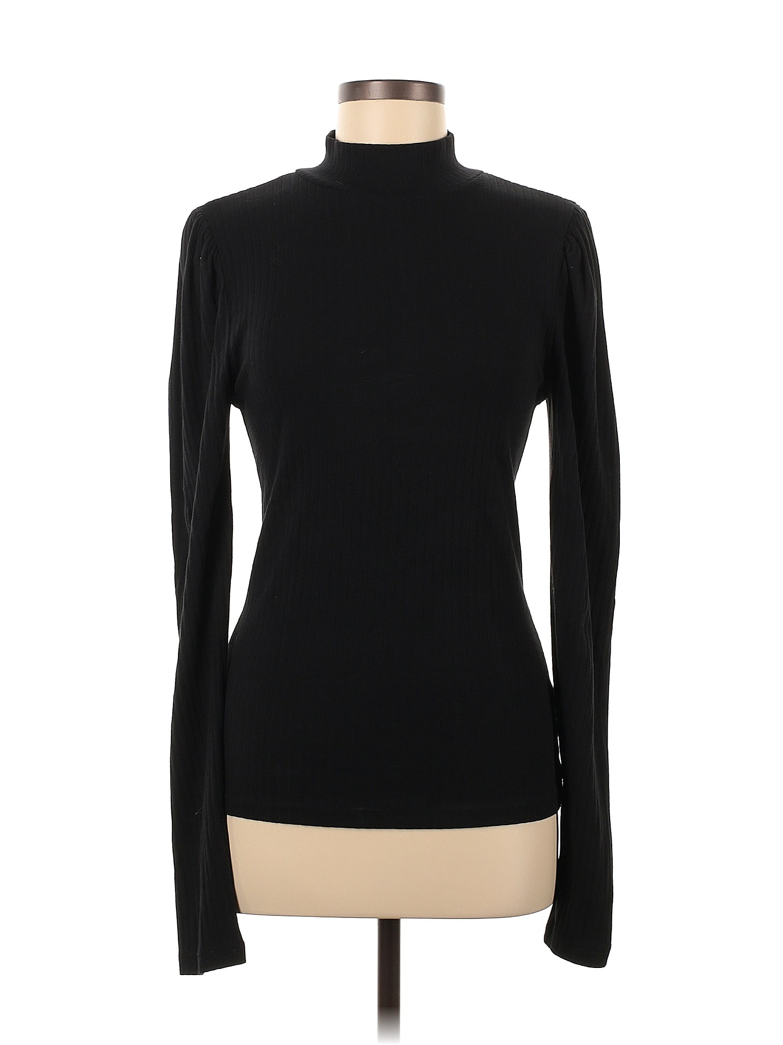 Gap Solid Black Long Sleeve Top Size M Tall 53 Off Thredup