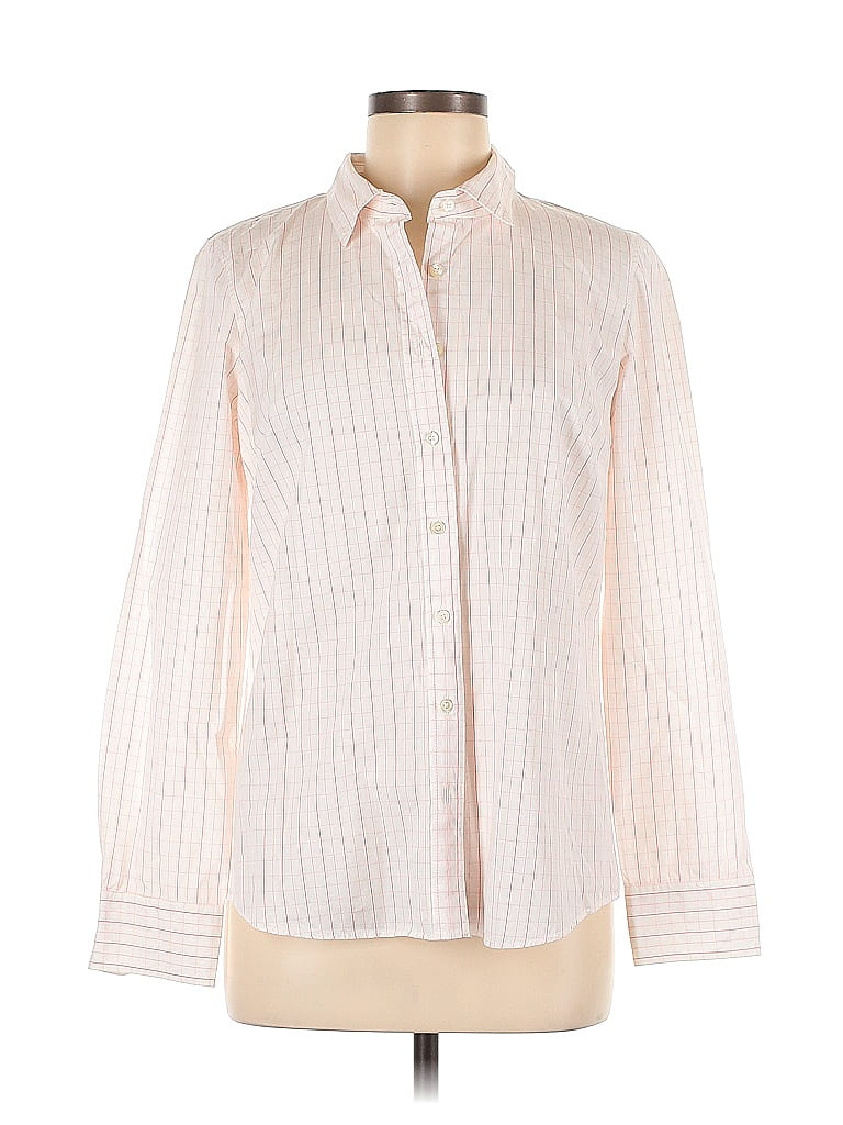 Haberdashery for J.Crew 100% Cotton Stripes Pink Long Sleeve Button-Down Shirt Size M - 72% off ...