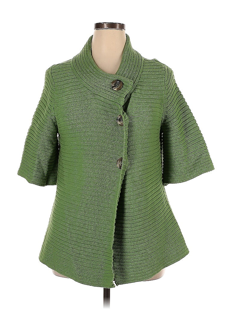 Tribal 100 Cotton Solid Green Cardigan Size Xl 74 Off Thredup