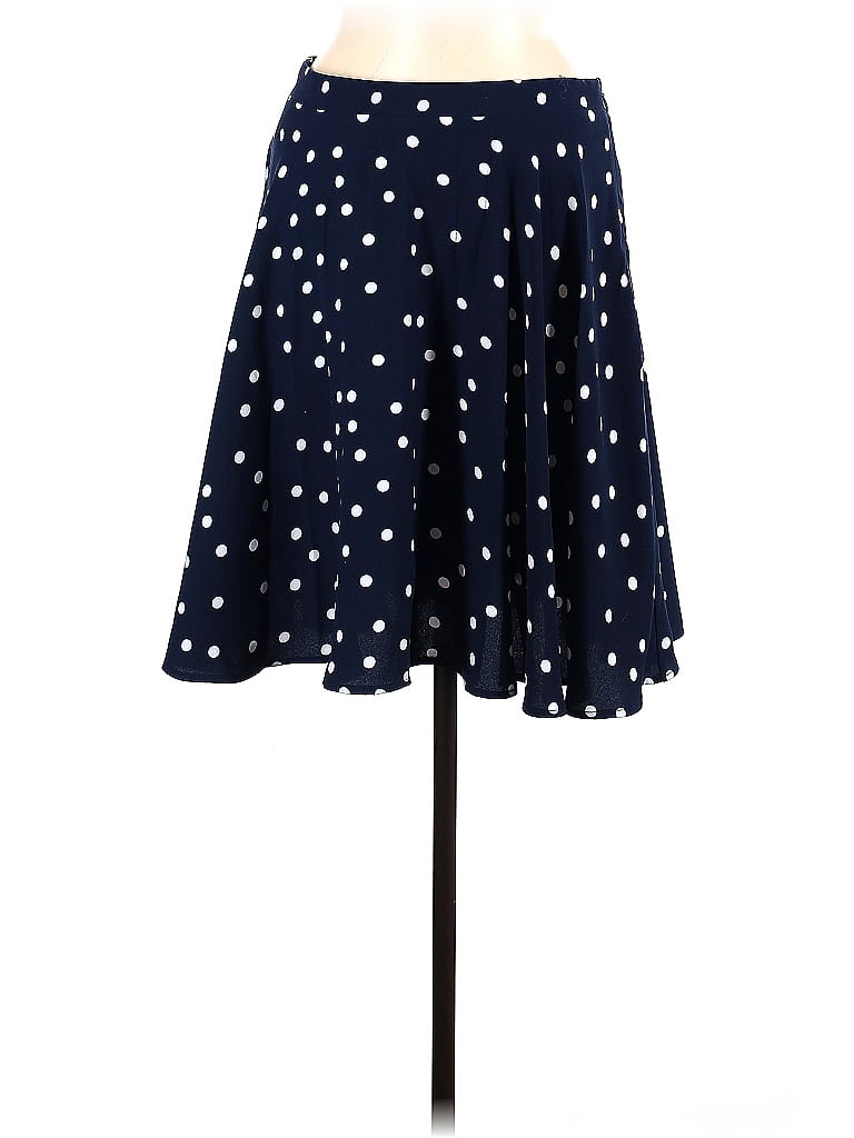 41hawthorn 100 Polyester Polka Dots Navy Blue Casual Skirt Size M 66