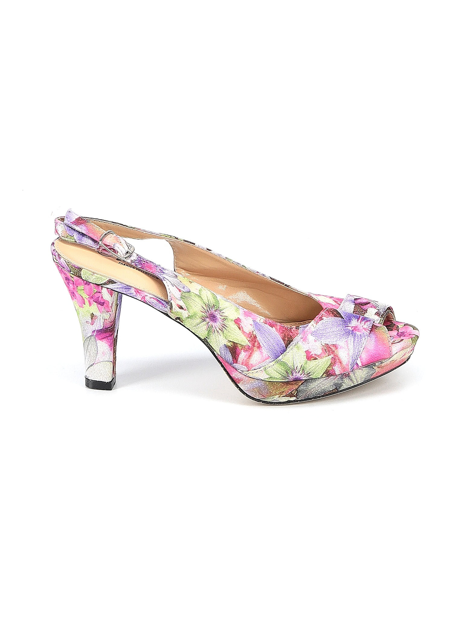 Lena Luisa Floral Multi Color Pink Heels Size 7 1/2 - 50% off | thredUP