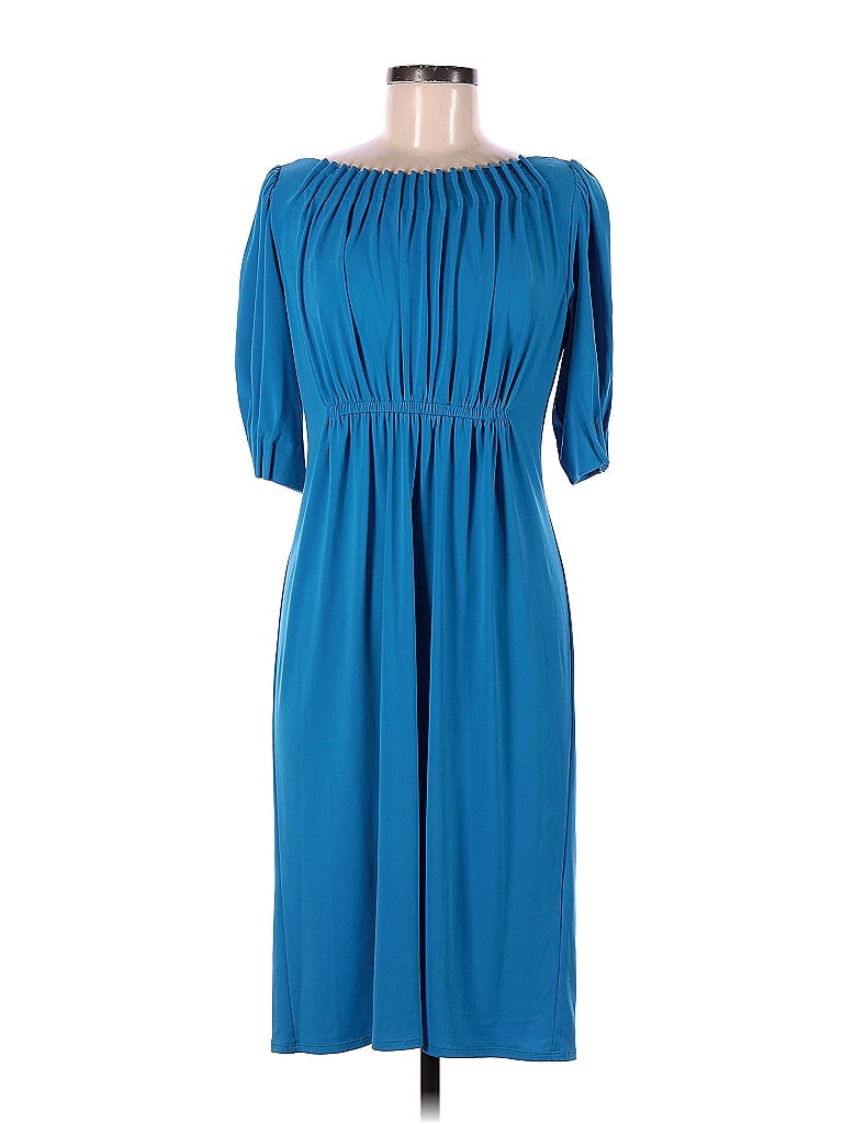 Suzi Chin for Maggy Boutique Solid Blue Cocktail Dress Size 8 - 80% off ...