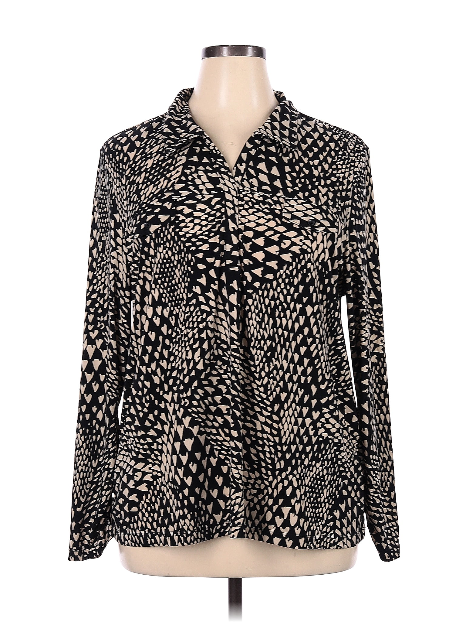 Susan Graver Black Long Sleeve Top Size XL - 68% off | ThredUp