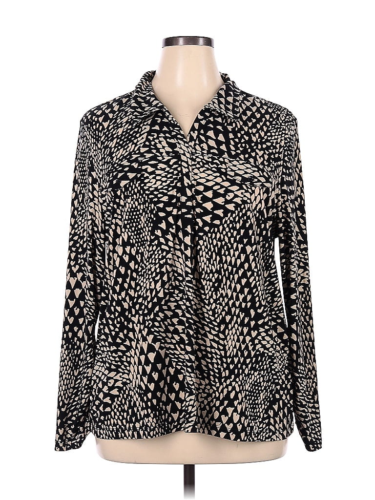 Susan Graver Black Long Sleeve Top Size Xl 68 Off Thredup