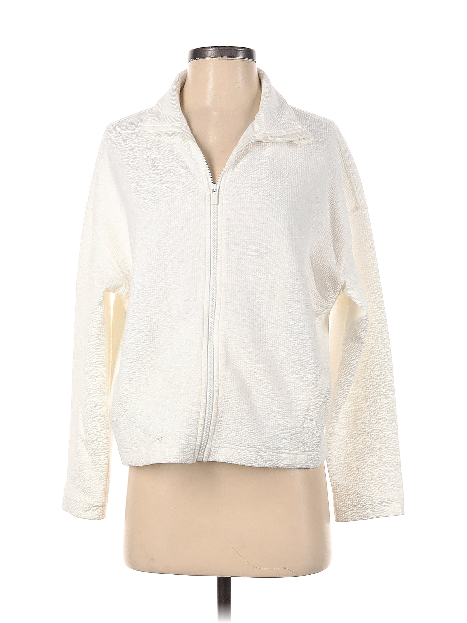90 Degree by Reflex Solid White Track Jacket Size S - 65% off | thredUP