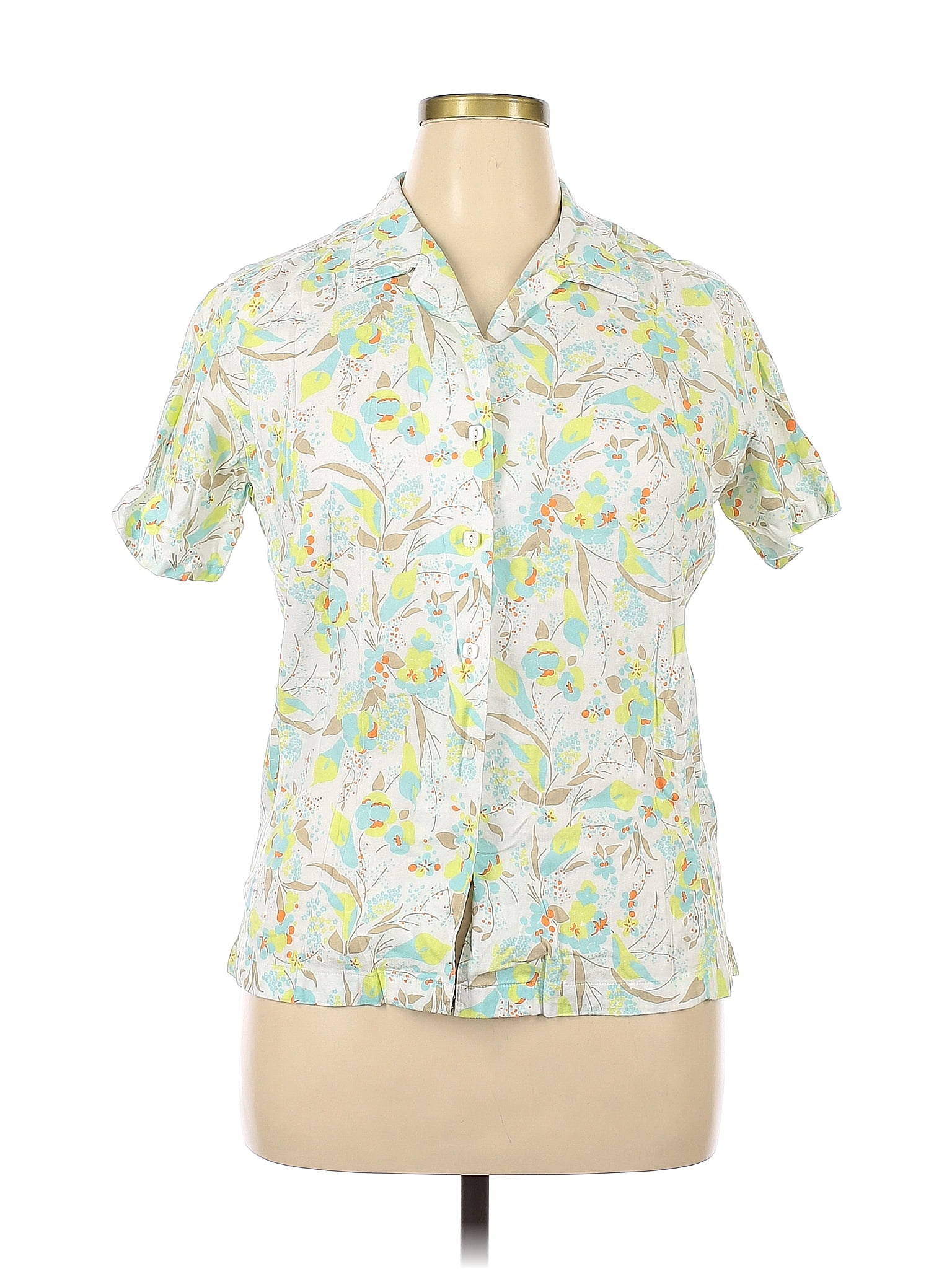 Columbia Tropical Green Short Sleeve Button-Down Shirt Size XL - 63% off | thredUP