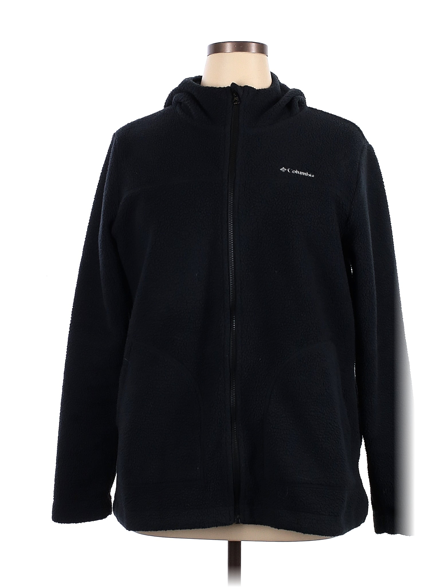 Columbia 100% Polyester Solid Black Fleece Size XL - 57% off | thredUP