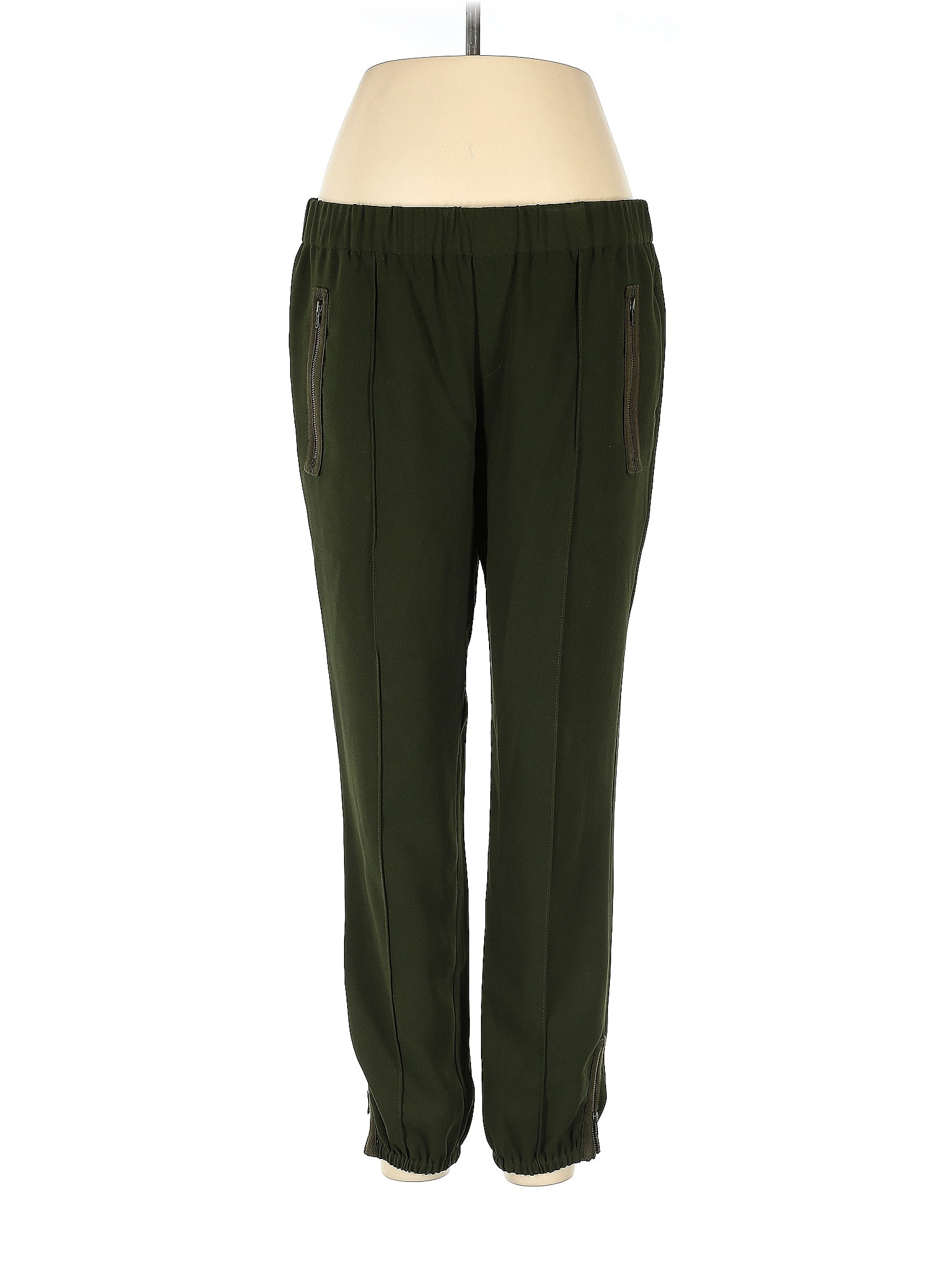 Joie 100% Polyester Solid Green Casual Pants Size S - 81% off | thredUP