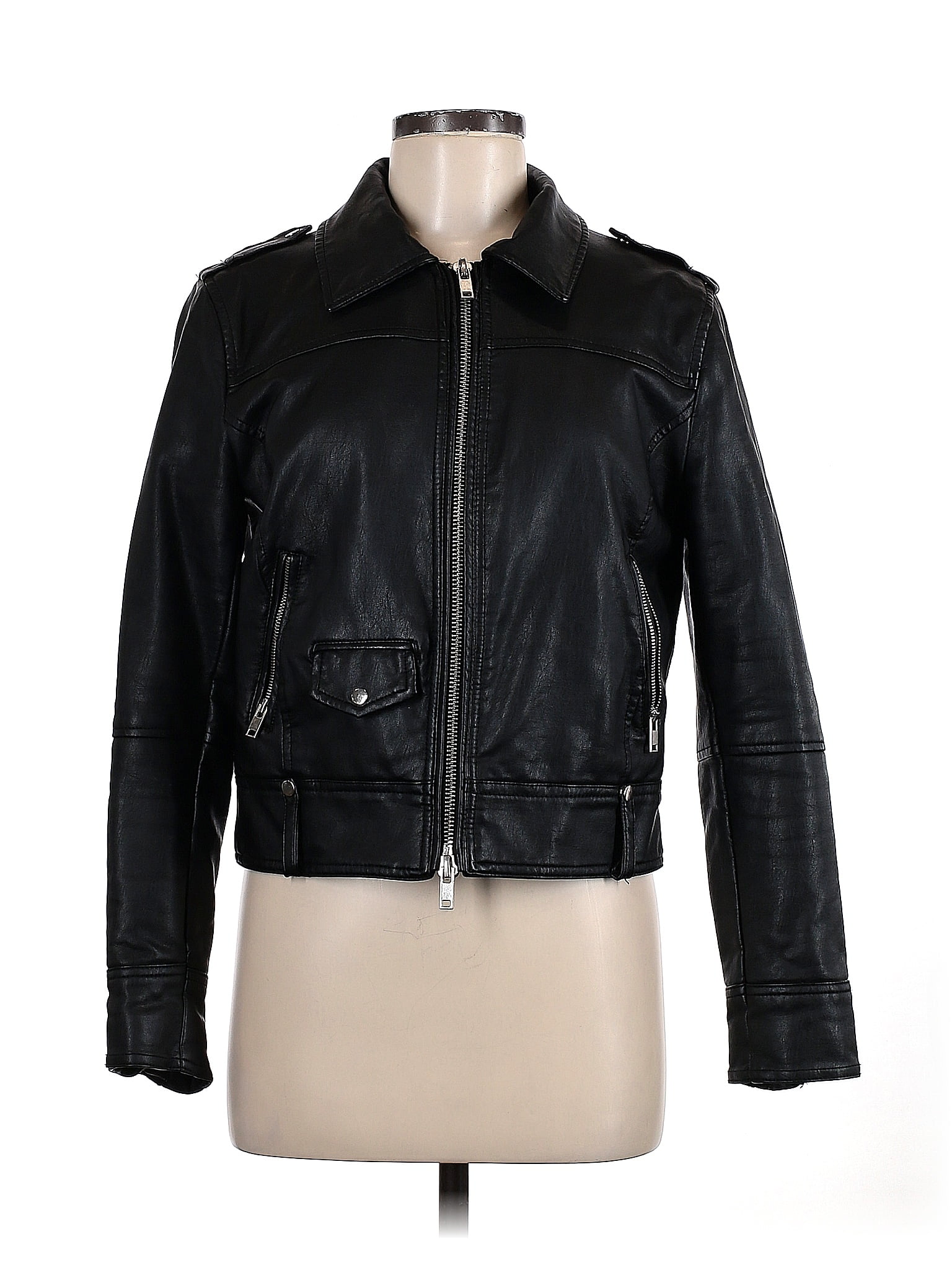 Faux Leather Jacket Forever 21