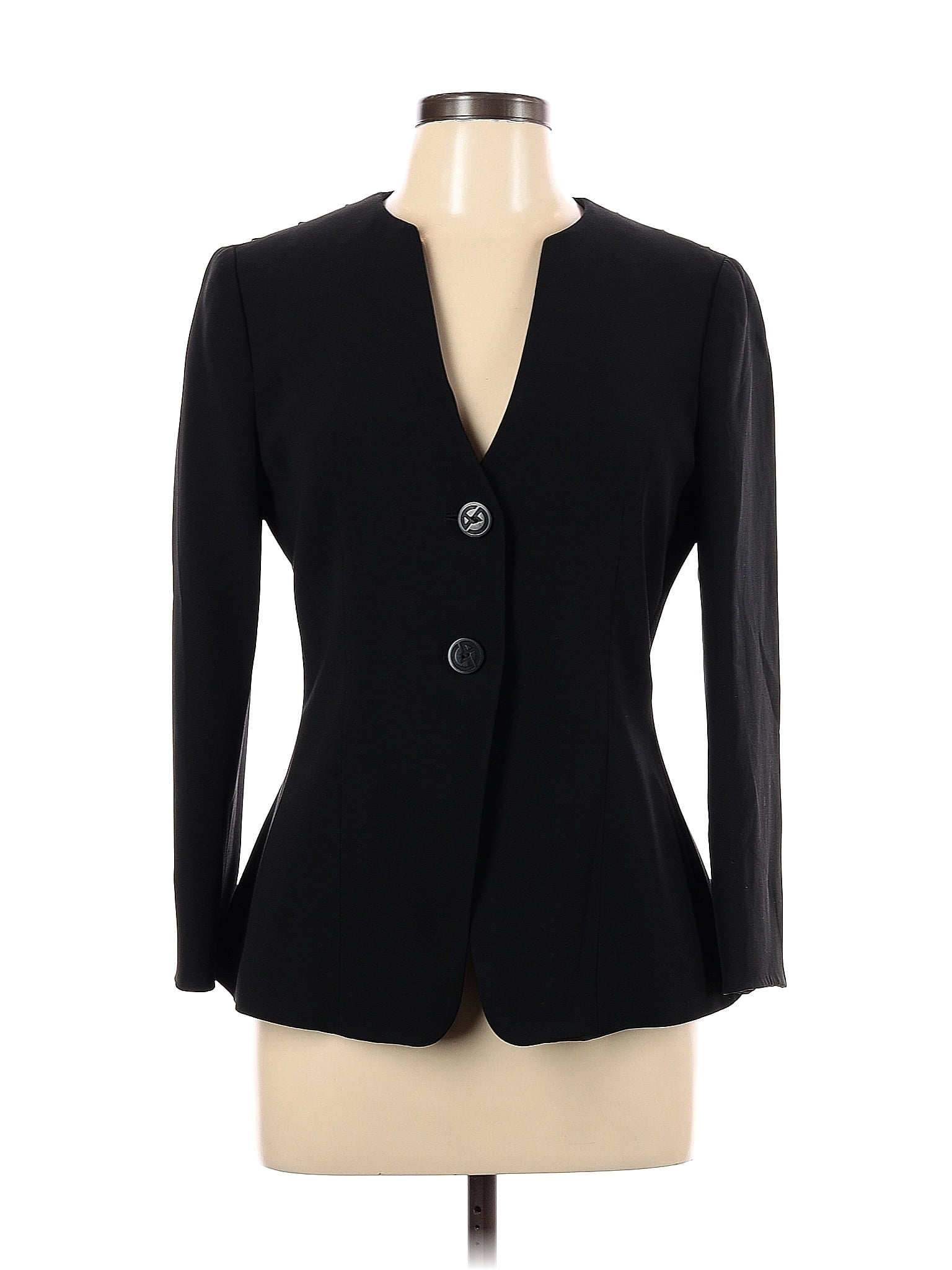 Giorgio Armani 100% Silk Solid Black Silk Blazer Size 42 (FR) - 89% off | ThredUp