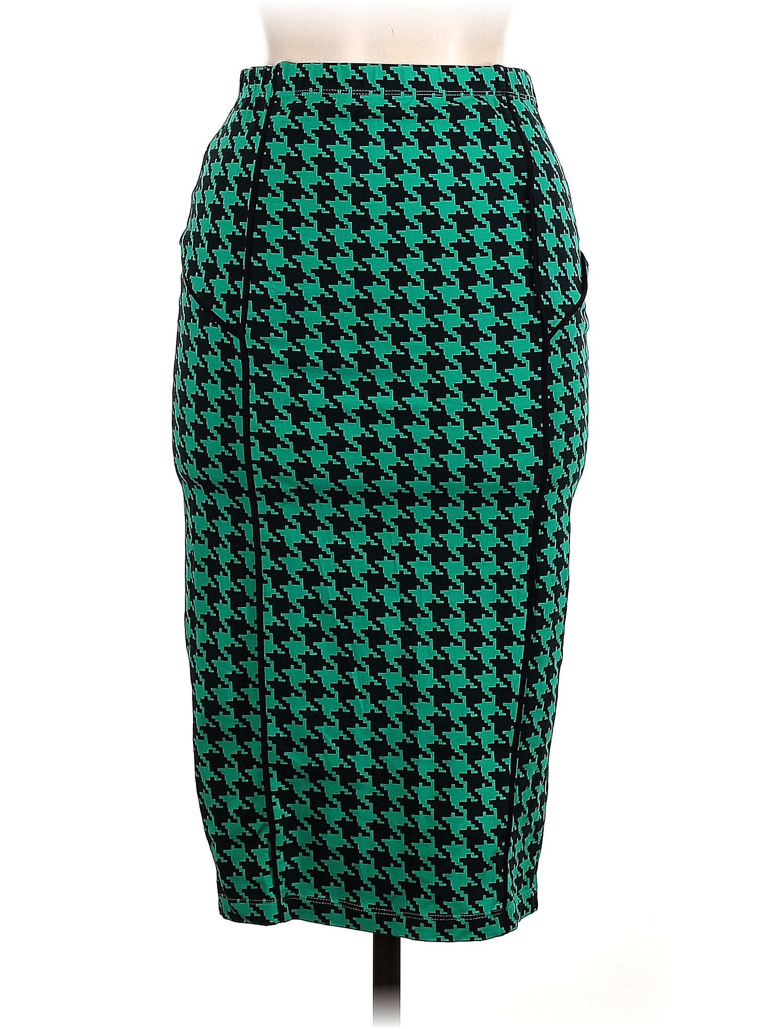 Asos Houndstooth Tweed Multi Color Green Casual Skirt Size 6 56 Off
