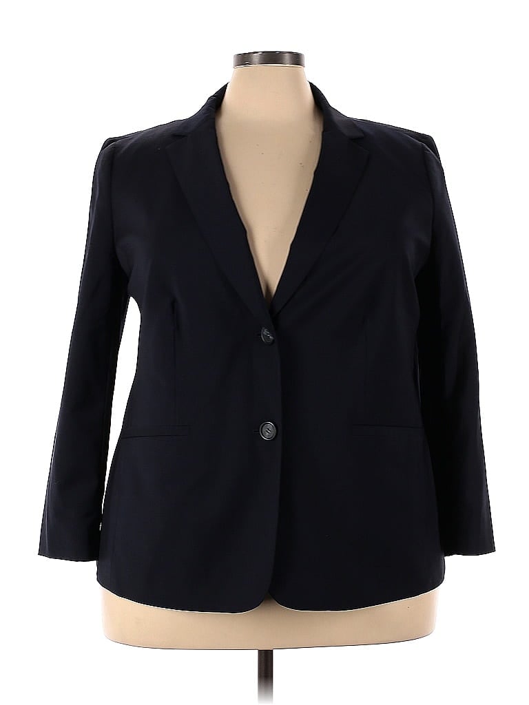 Talbots Solid Blue Wool Blazer Size 18 (Plus) - 73% off | thredUP