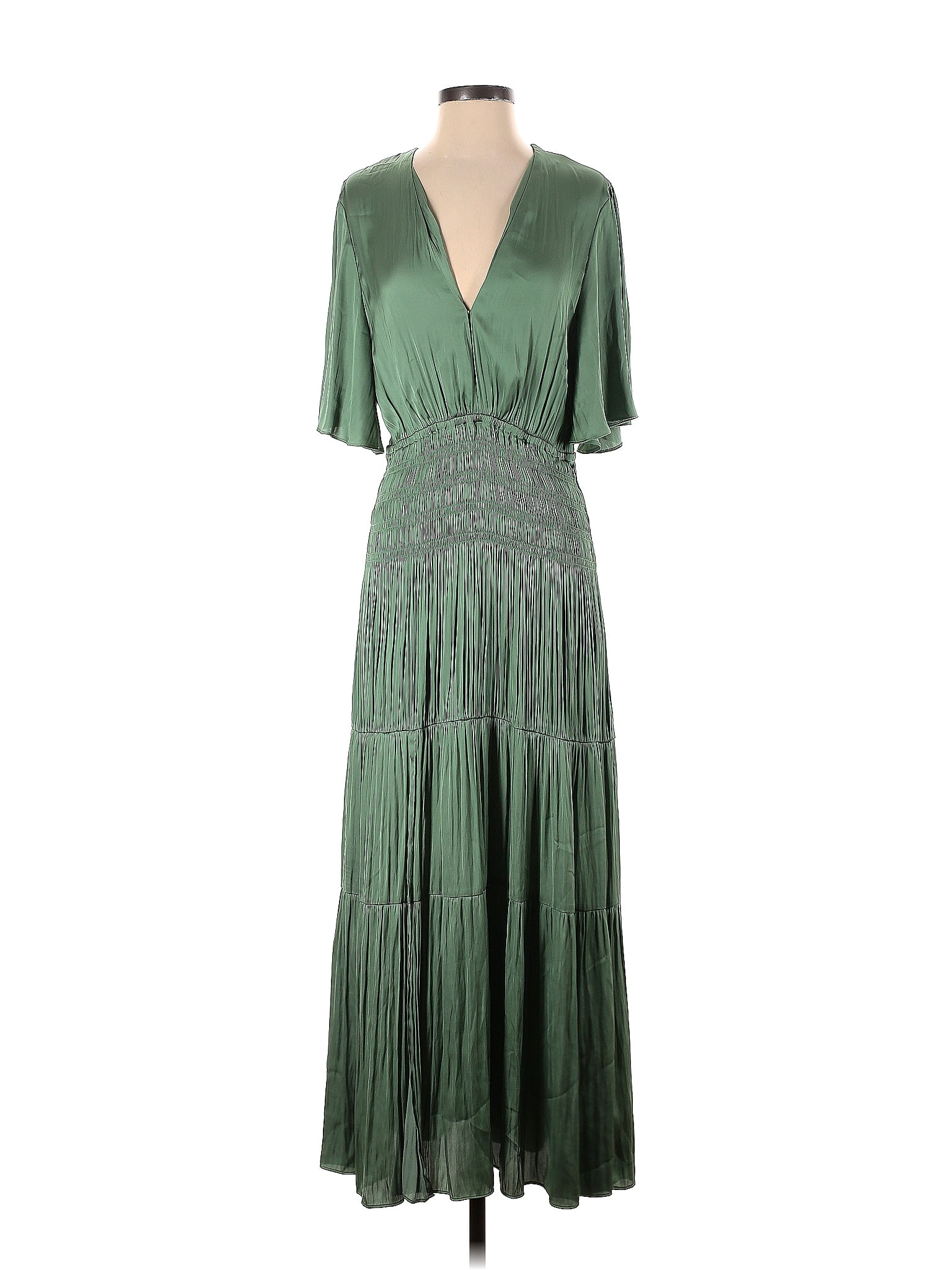 Maje 100% Polyester Solid Green Rome Dress Size 40 (FR) - 78% off | thredUP