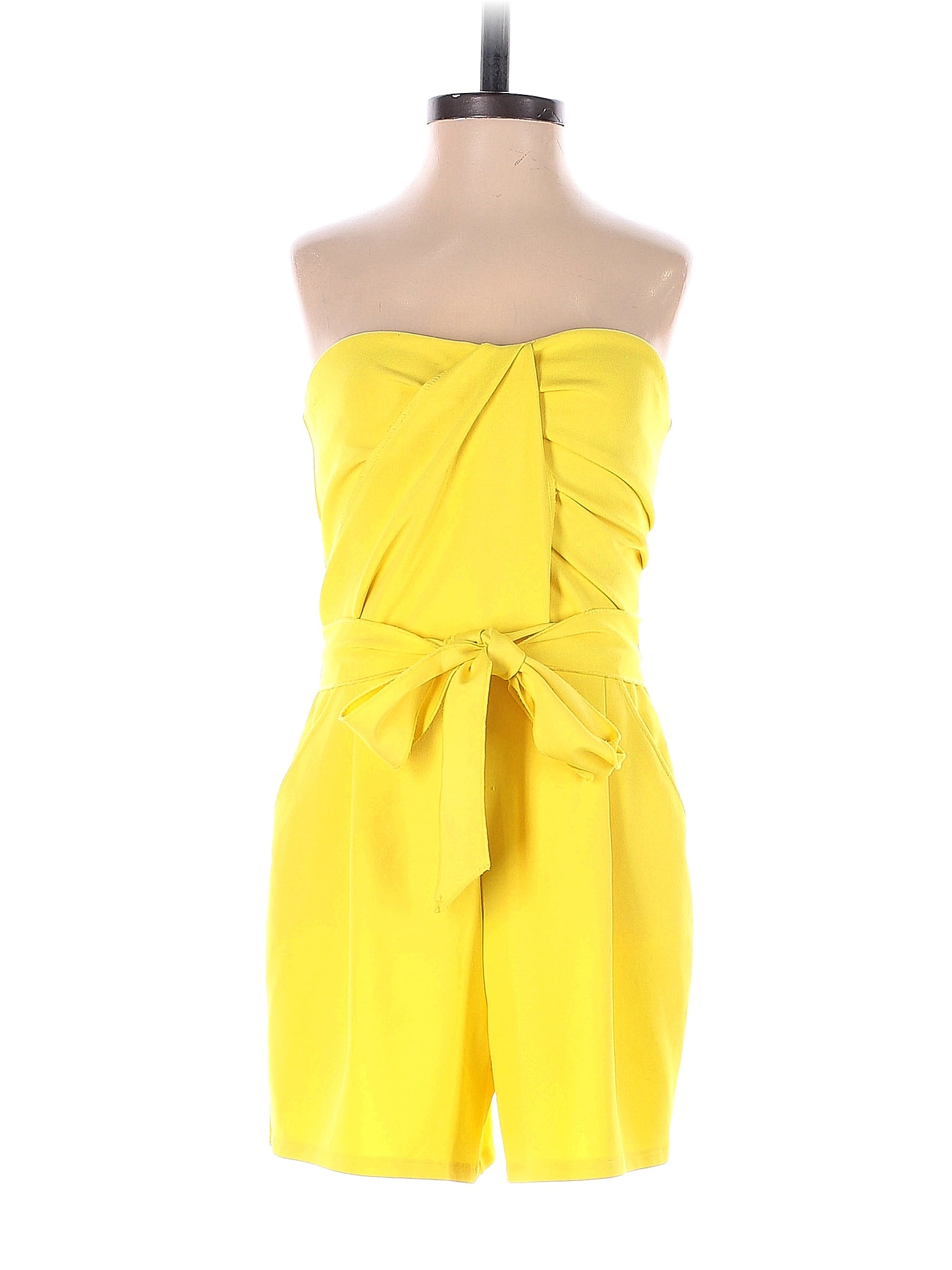 Great Jones Solid Yellow Yellow Strapless Romper Size XS - 78% off ...