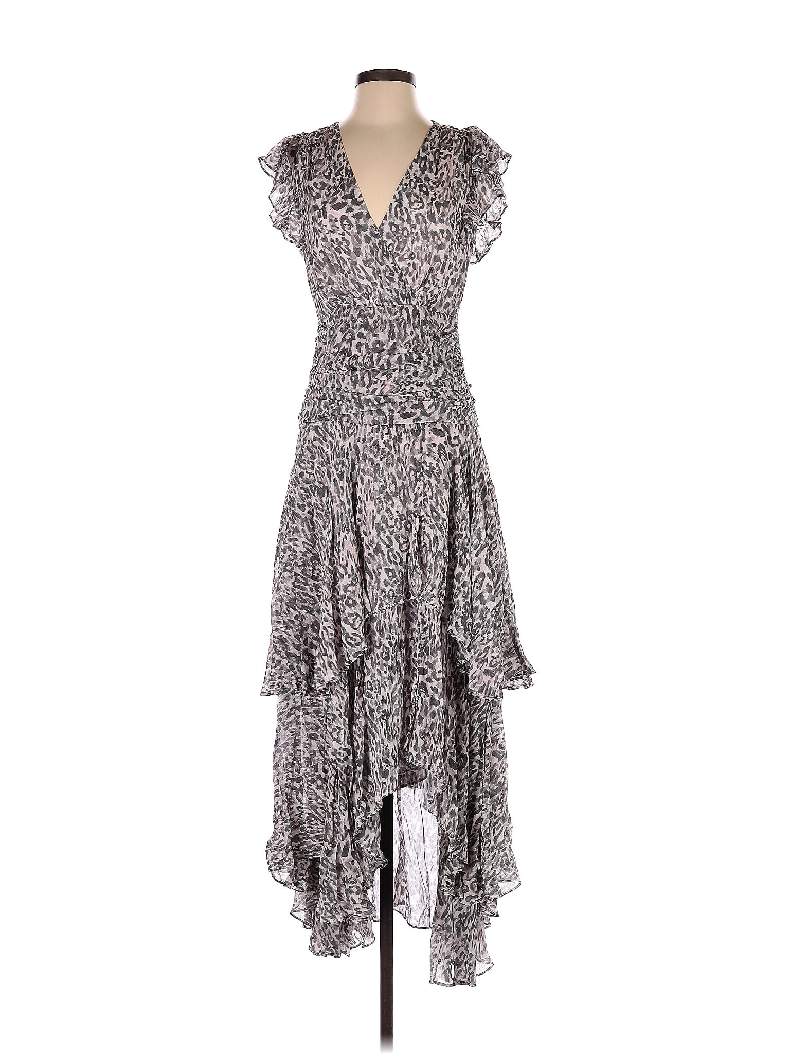 Allsaints Multi Color Gray Casual Dress Size 2 77 Off Thredup