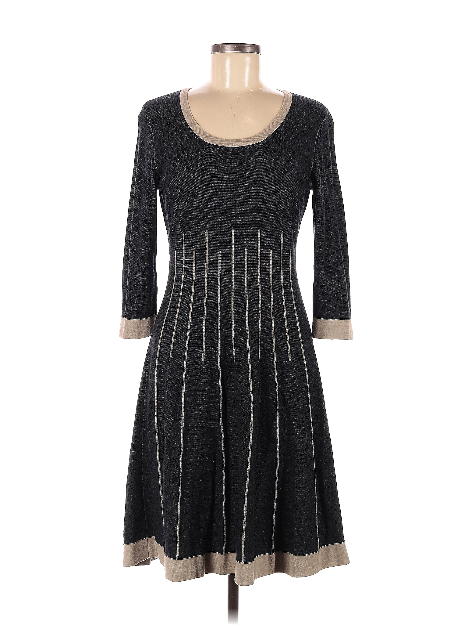 Nine West Black Gray Casual Dress Size M - 73% off | thredUP