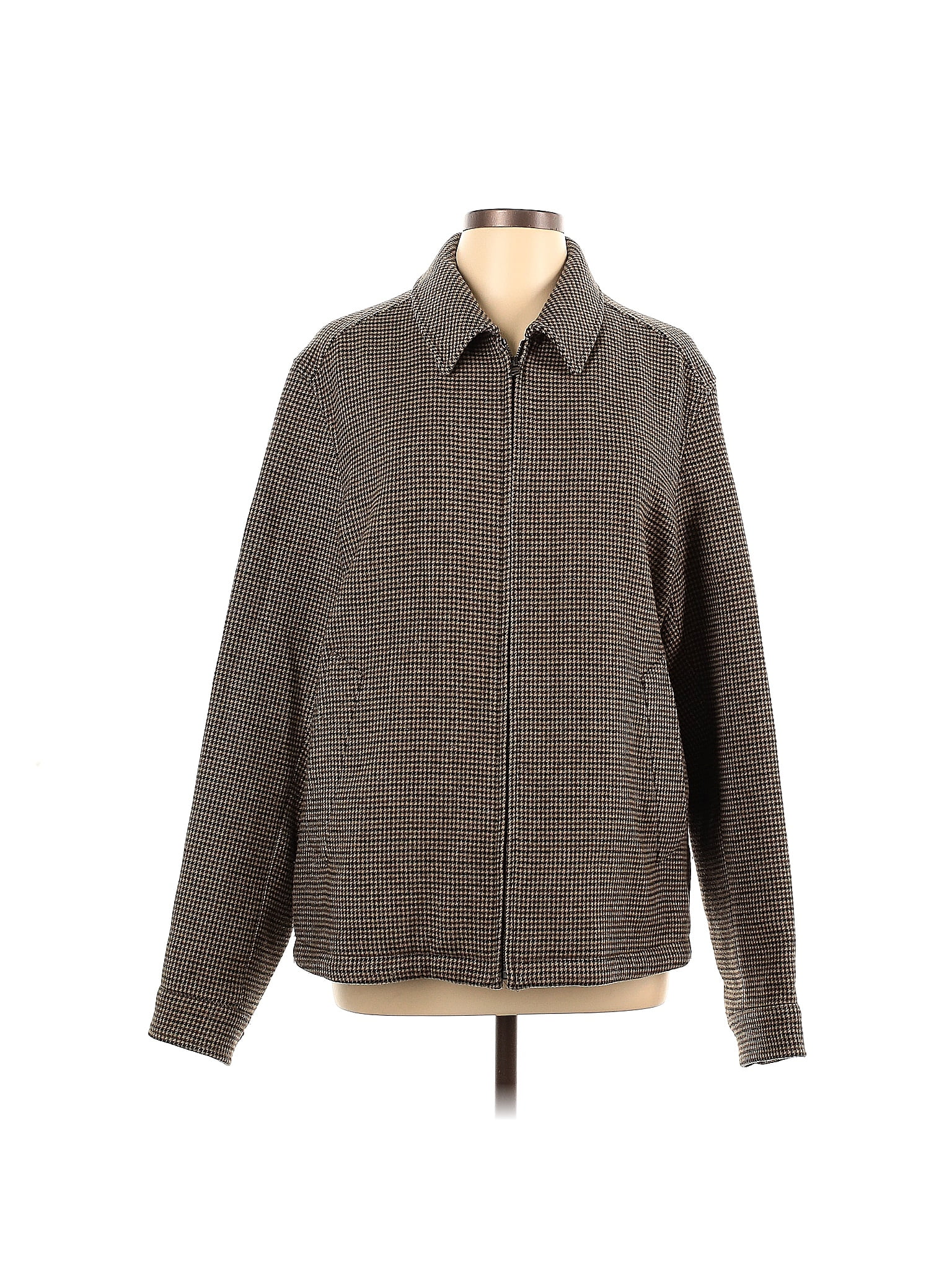Uniqlo 100% Polyester Solid Gray Coat Size L - 51% off | thredUP