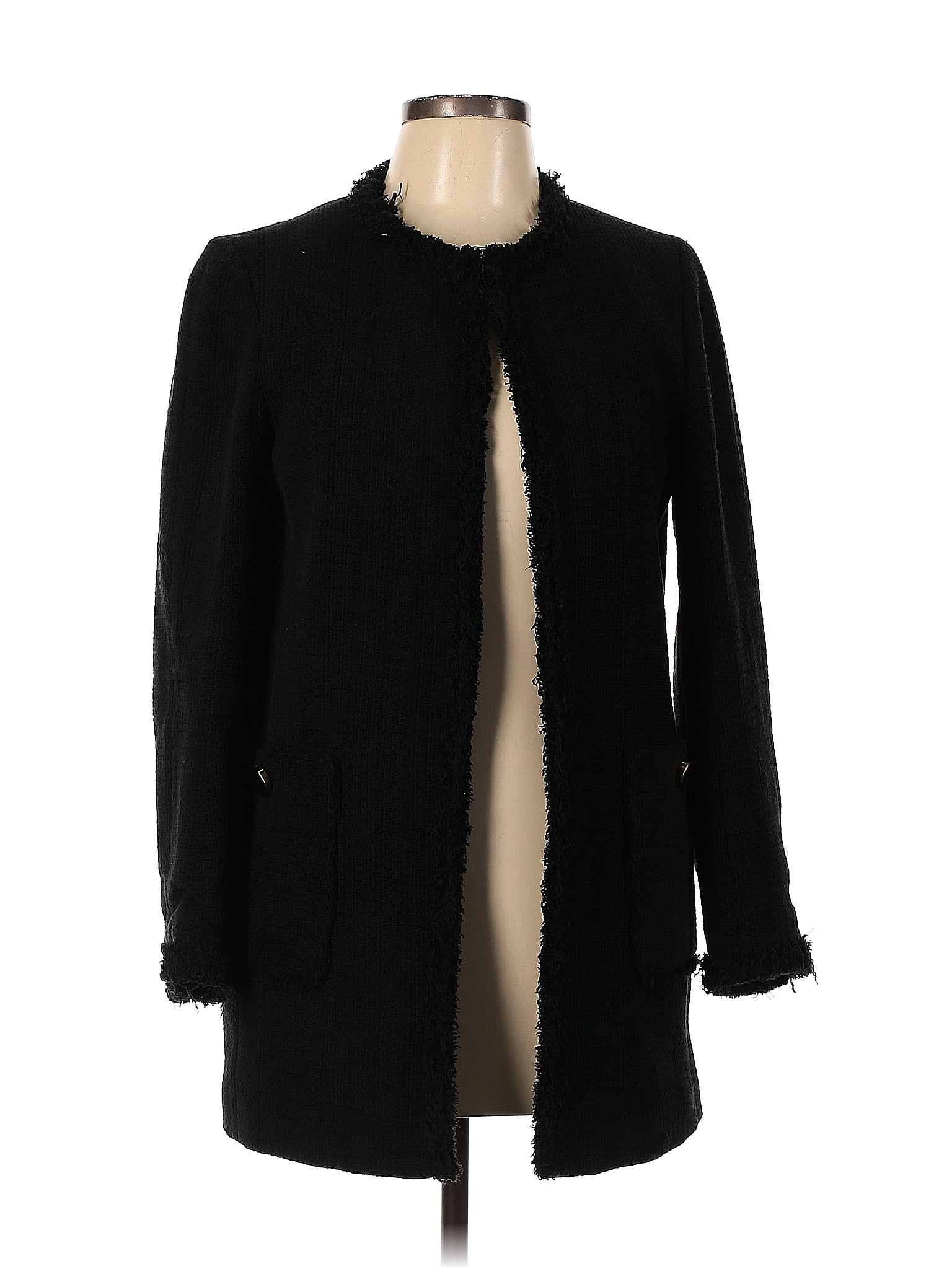 Zara Basic Solid Black Jacket Size L - 54% off | thredUP