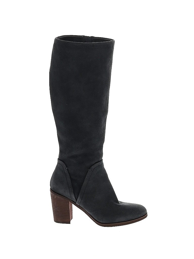 Splendid Solid Black Gray Boots Size 8 - 66% off | thredUP
