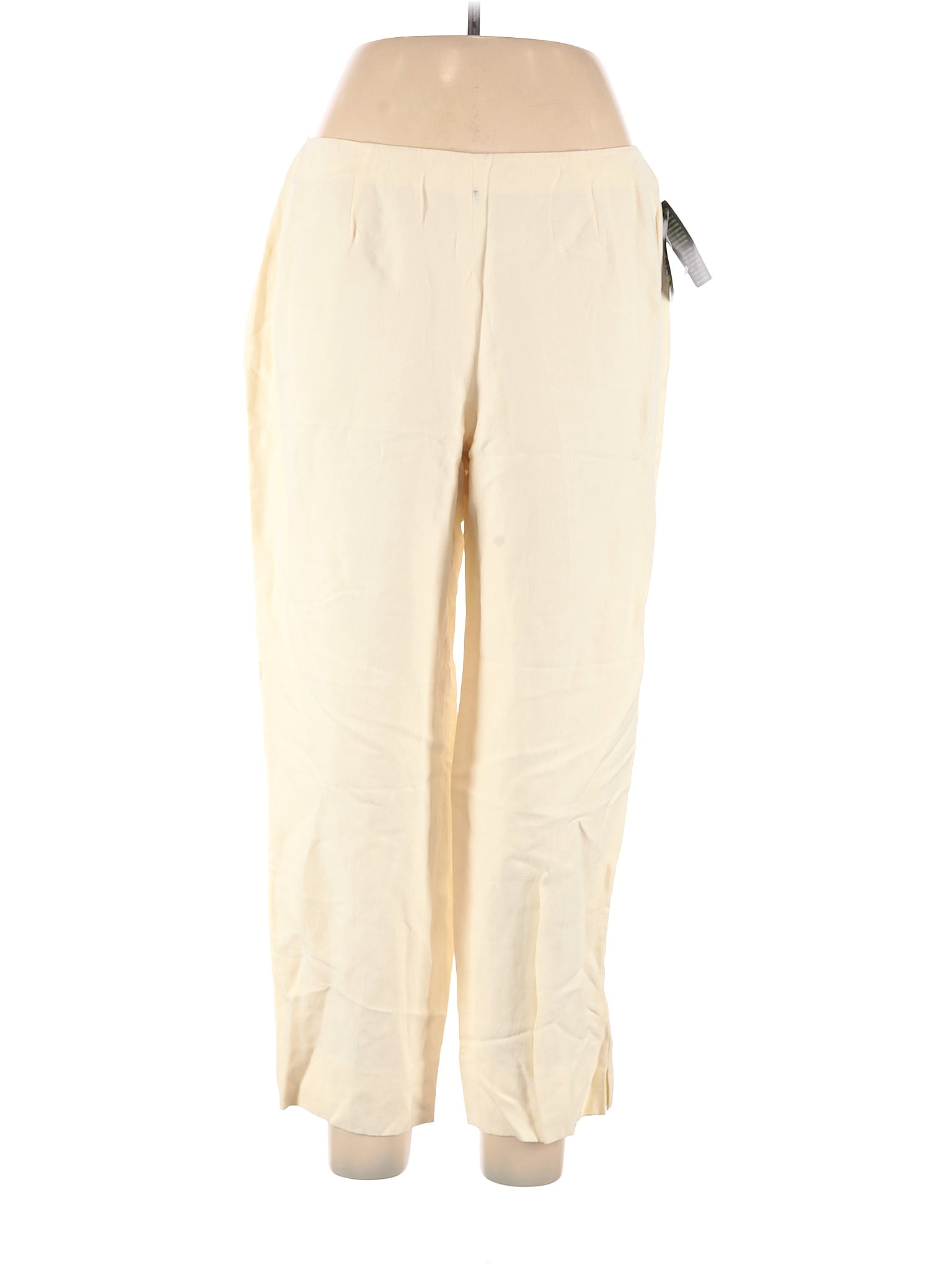 Lauren by Ralph Lauren Solid Ivory Silk Pants Size 16 - 67% off | thredUP