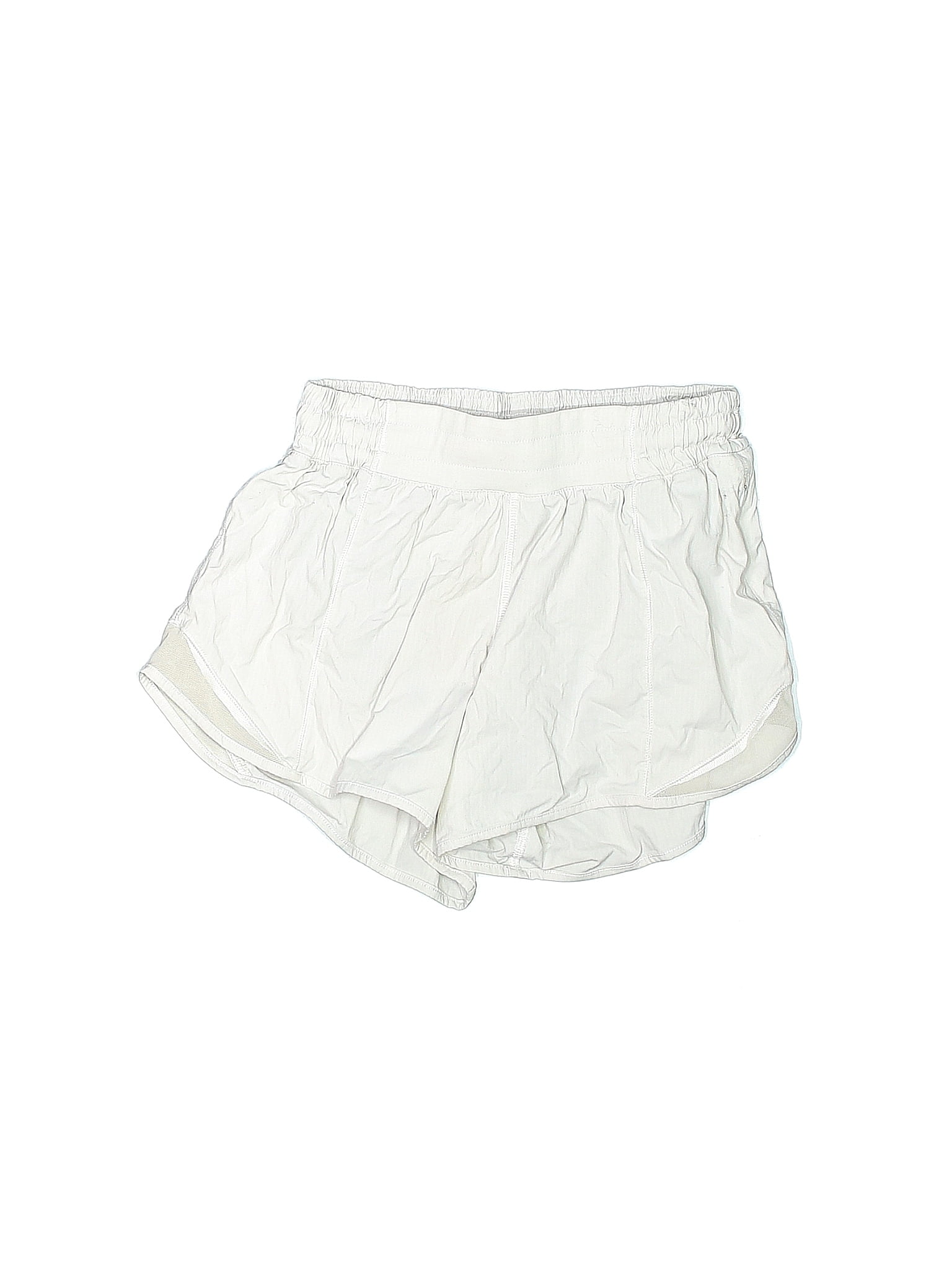 Lululemon Athletica Color Block Solid White Athletic Shorts Size 4 ...