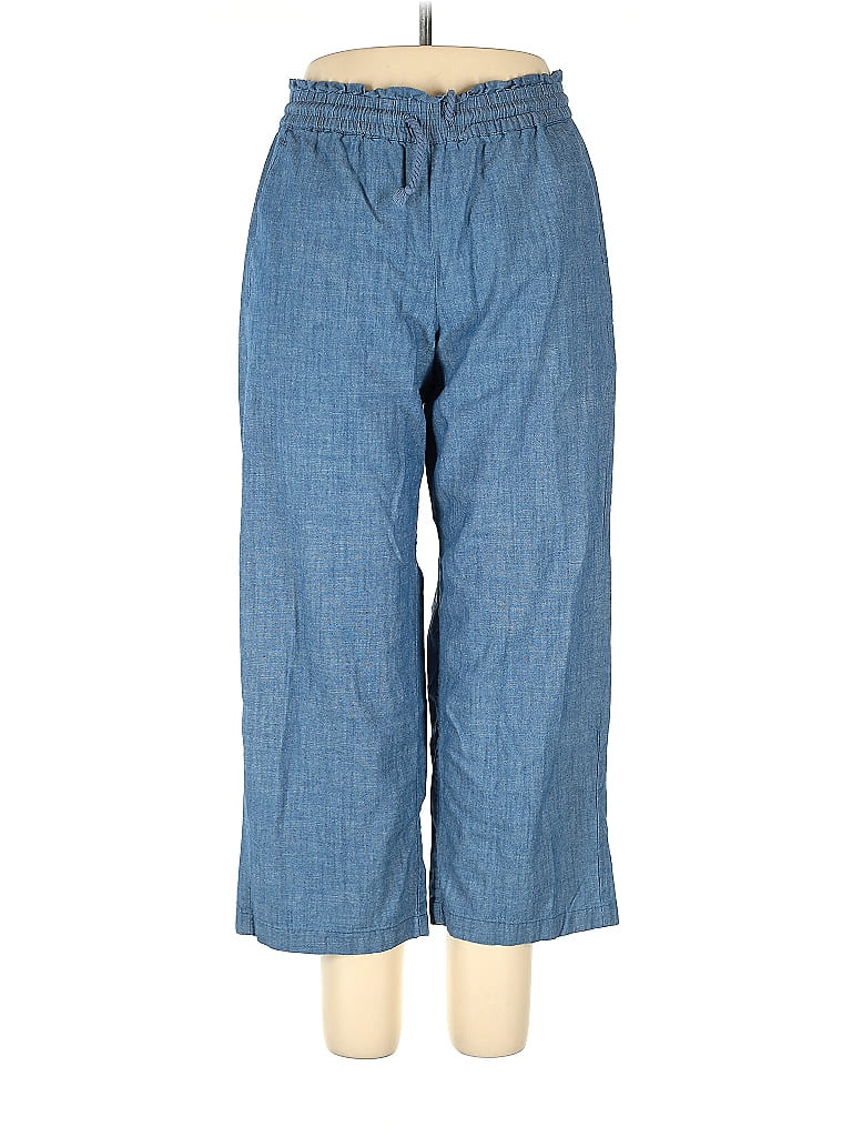 J.Crew Factory Store 100% Cotton Solid Blue Casual Pants Size 10 - 68% ...