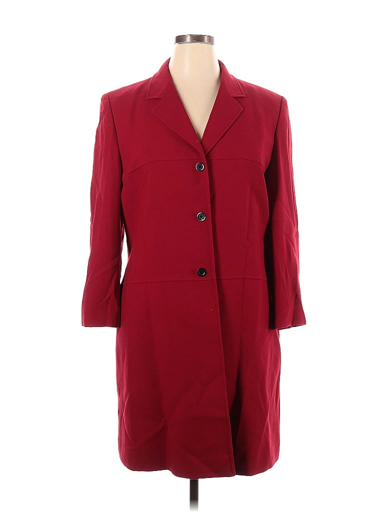 Kasper A.S.L. Solid Red Coat Size 16 - 80% off | ThredUp
