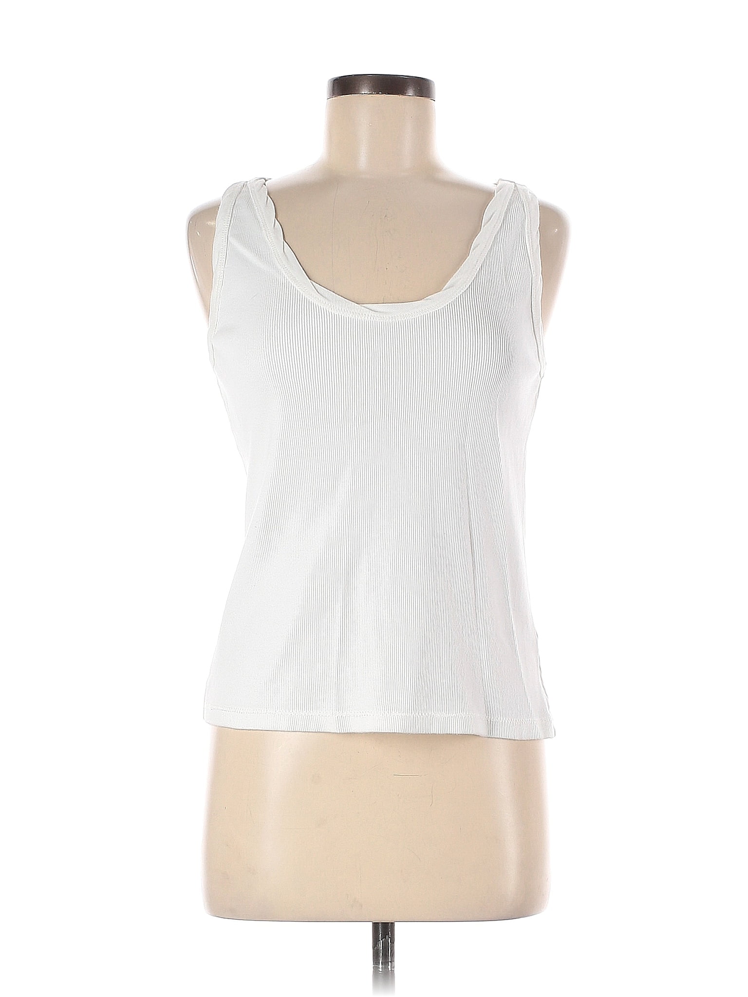 Saturday Sunday Solid White Tank Top Size M - 68% off | thredUP
