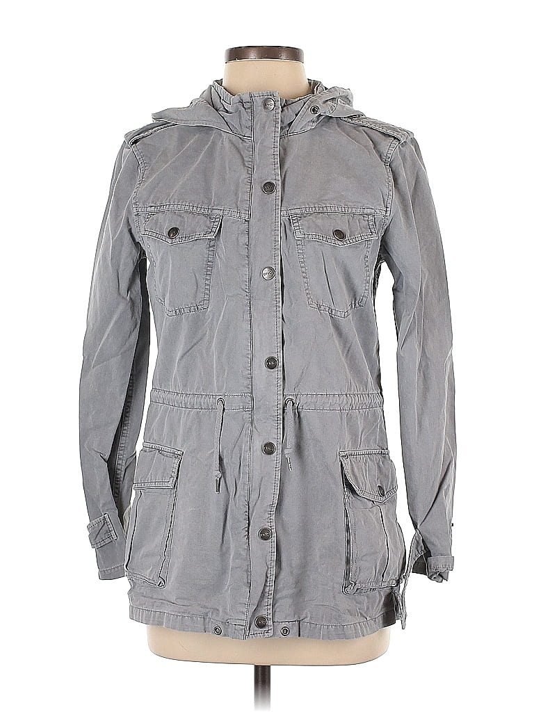 BNCI by Blanc Noir 100% Cotton Solid Gray Jacket Size S - 70% off | thredUP