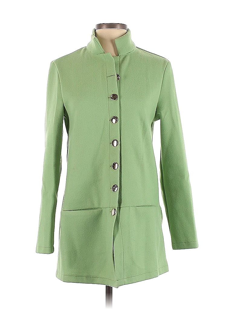 Misslook Solid Green Jacket Size S - 75% off | ThredUp