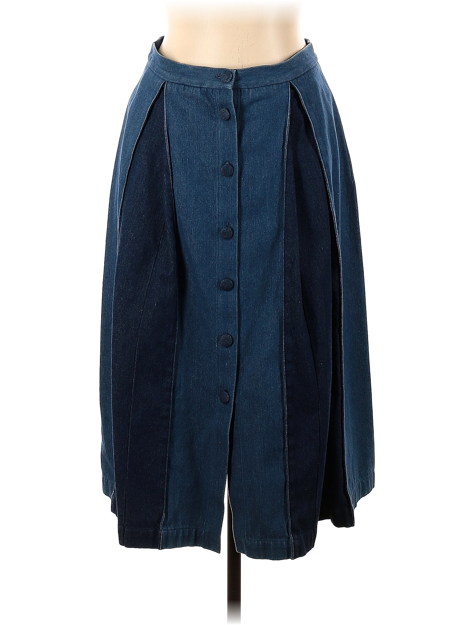 Deborah Lyons 100% Cotton Solid Blue Sara Denim Skirt Size 14 (UK) - 81 ...